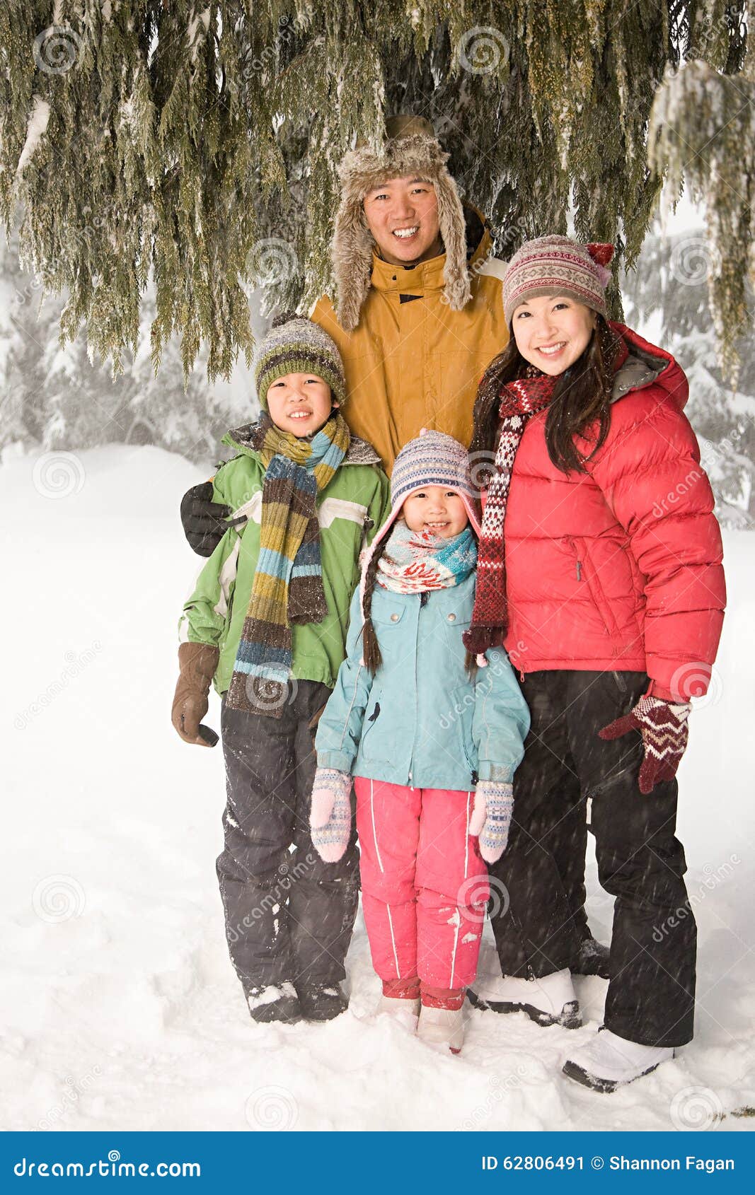 Family in the snow stock image. Image of daughter, nature - 62806491