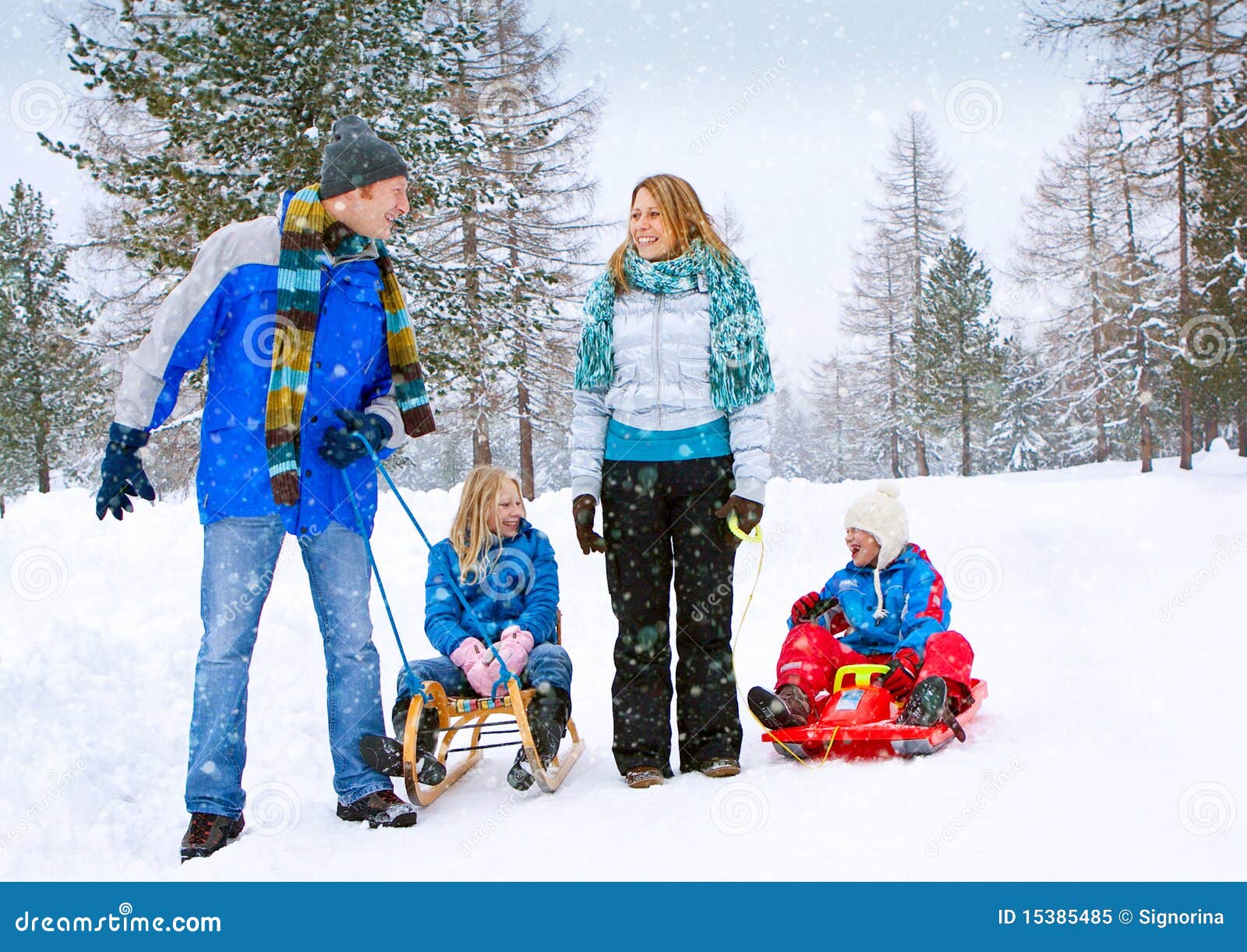 Family-snow-fun 02 stock image. Image of sassy, snowy - 15385485