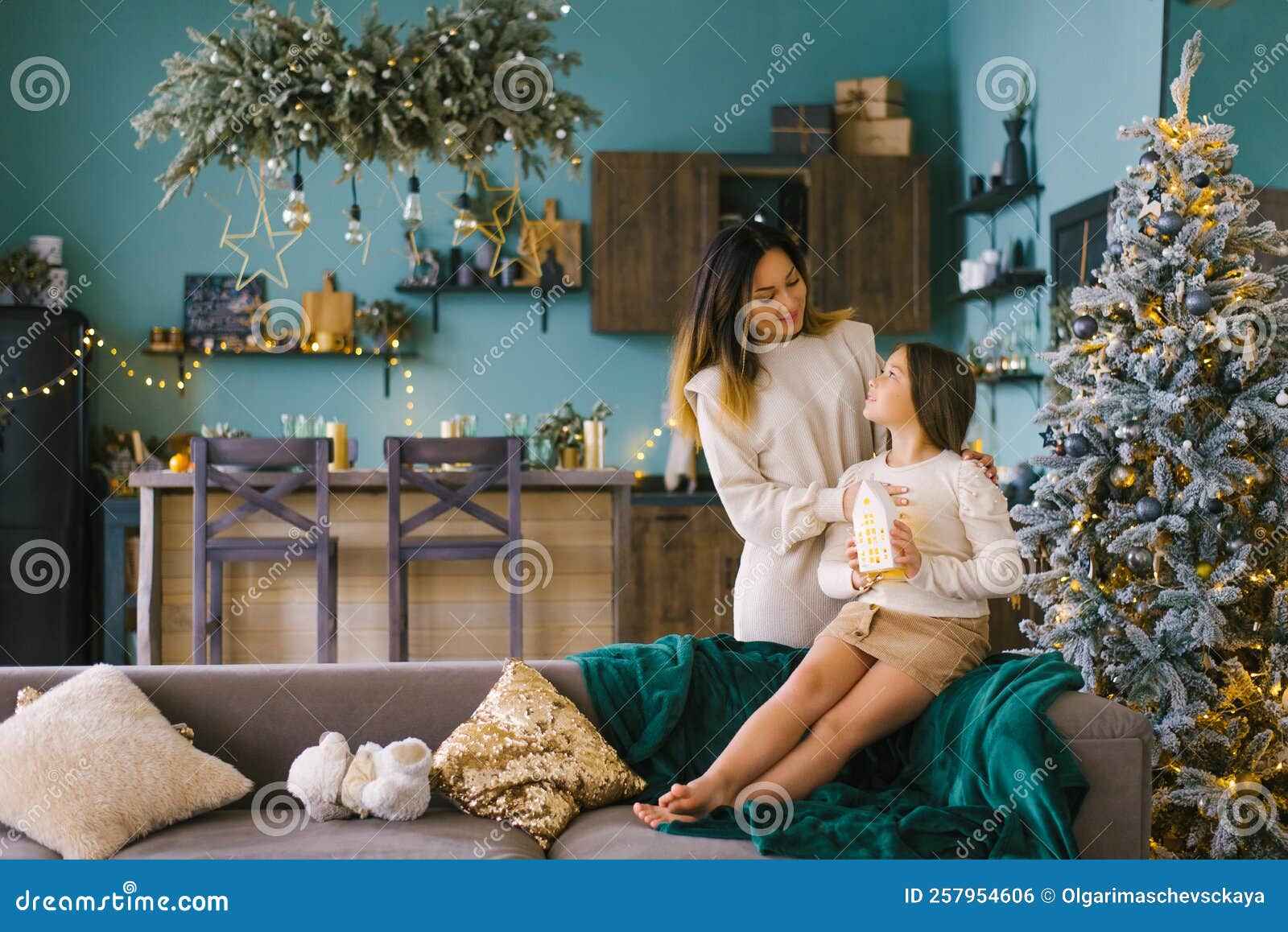 Family Spend Time Together during the Christmas Holidays at Home ... Family Spend Time Together during the Christmas Holidays at Home ...