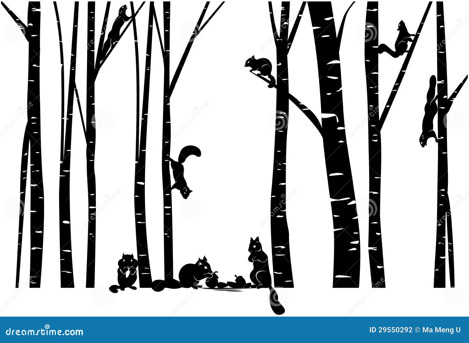 Birch Forest Pixel Art Seamless Pattern. National Russian Tree B ...