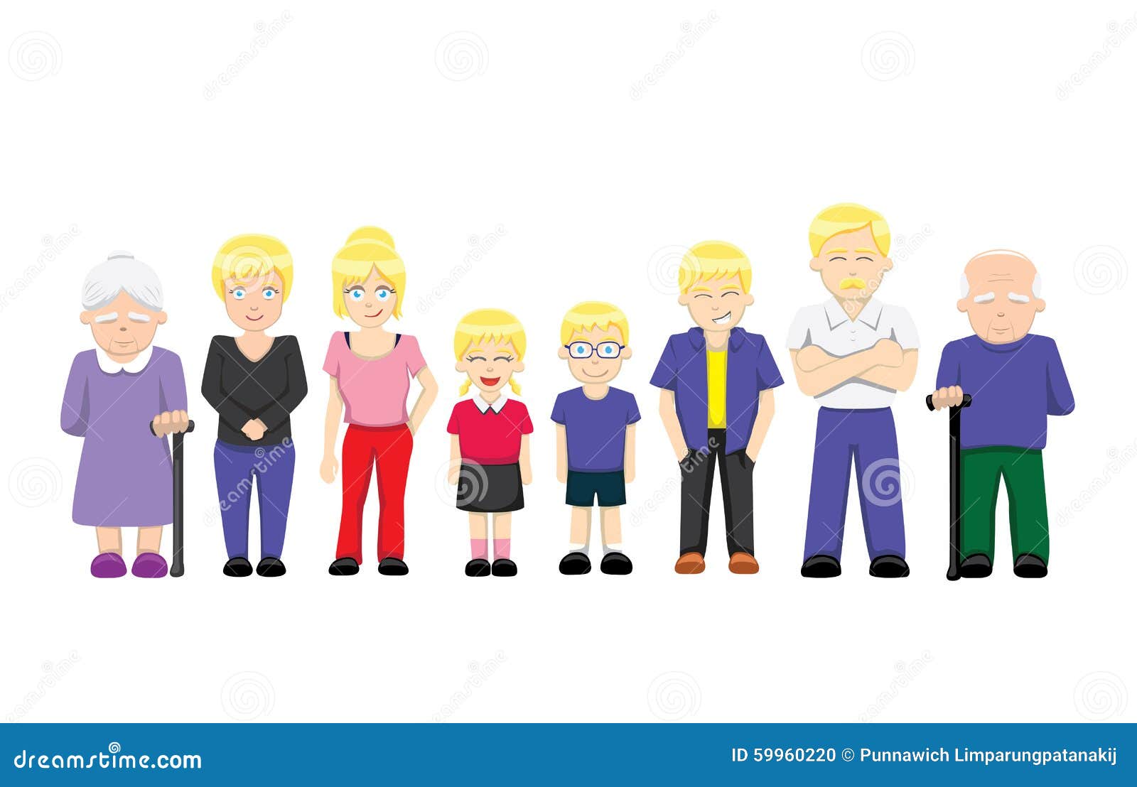 Family Standing Cartoon Vector Illustration 3 (Blonde) Stock Vector ... Family Standing Cartoon Vector Illustration 3 (Blonde) Stock Vector ...