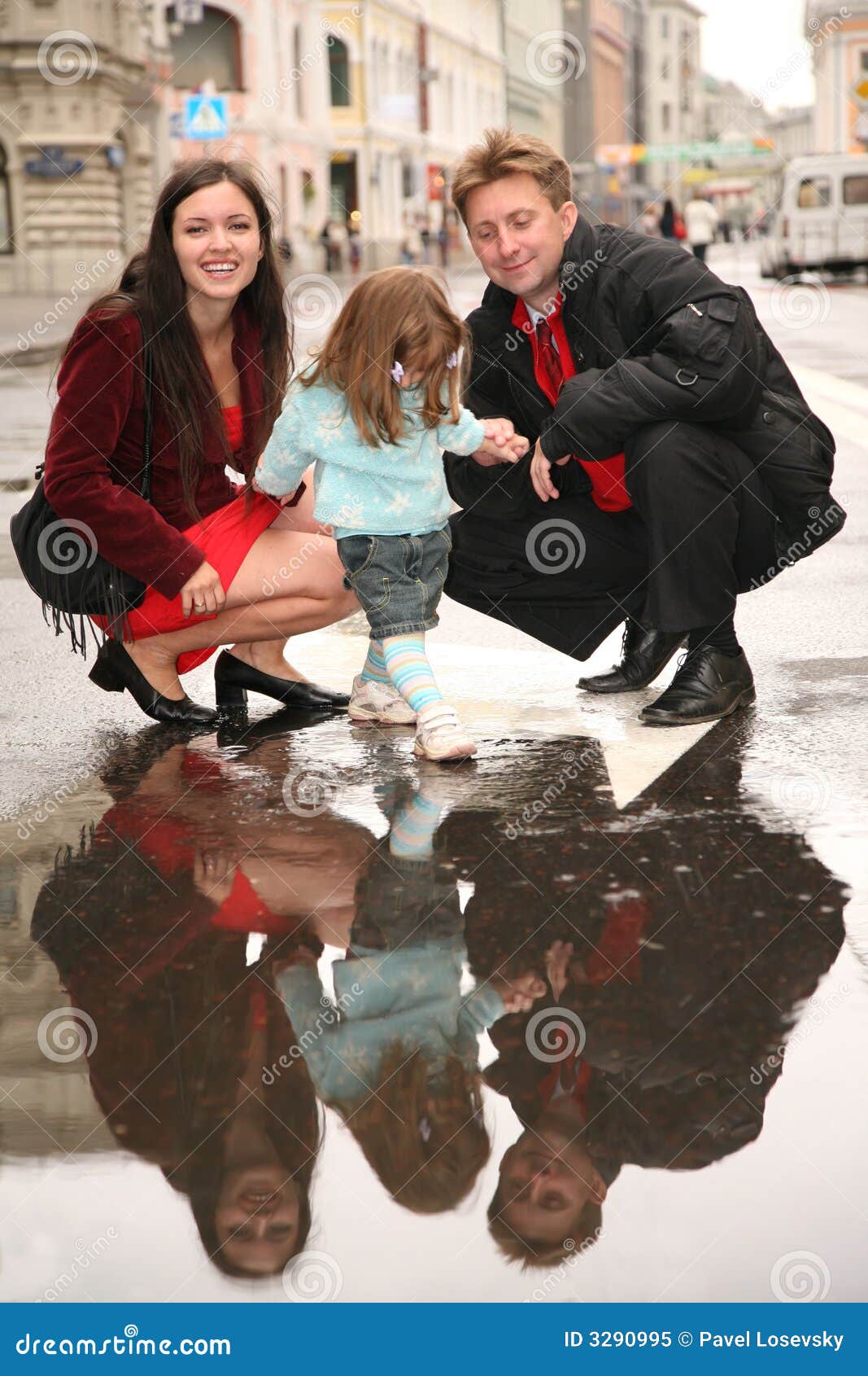 Family on street stock image. Image of mother, love, family - 3290995