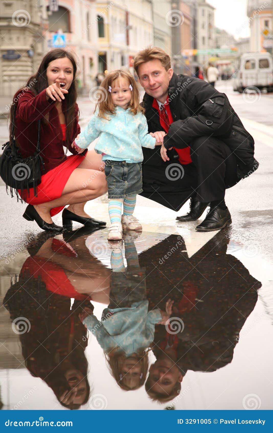 Family on street stock image. Image of hand, love, female - 3291005