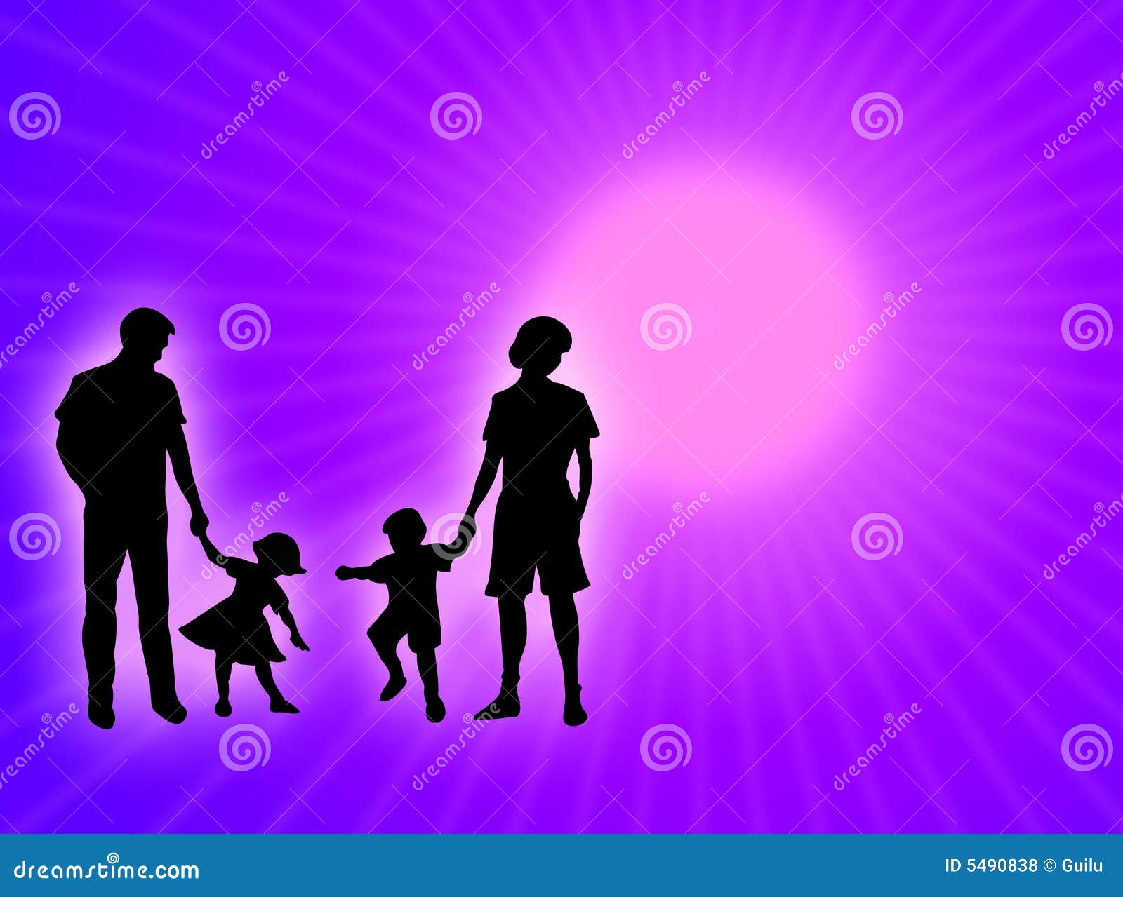 Family And Sun Picture. Image: 5490838