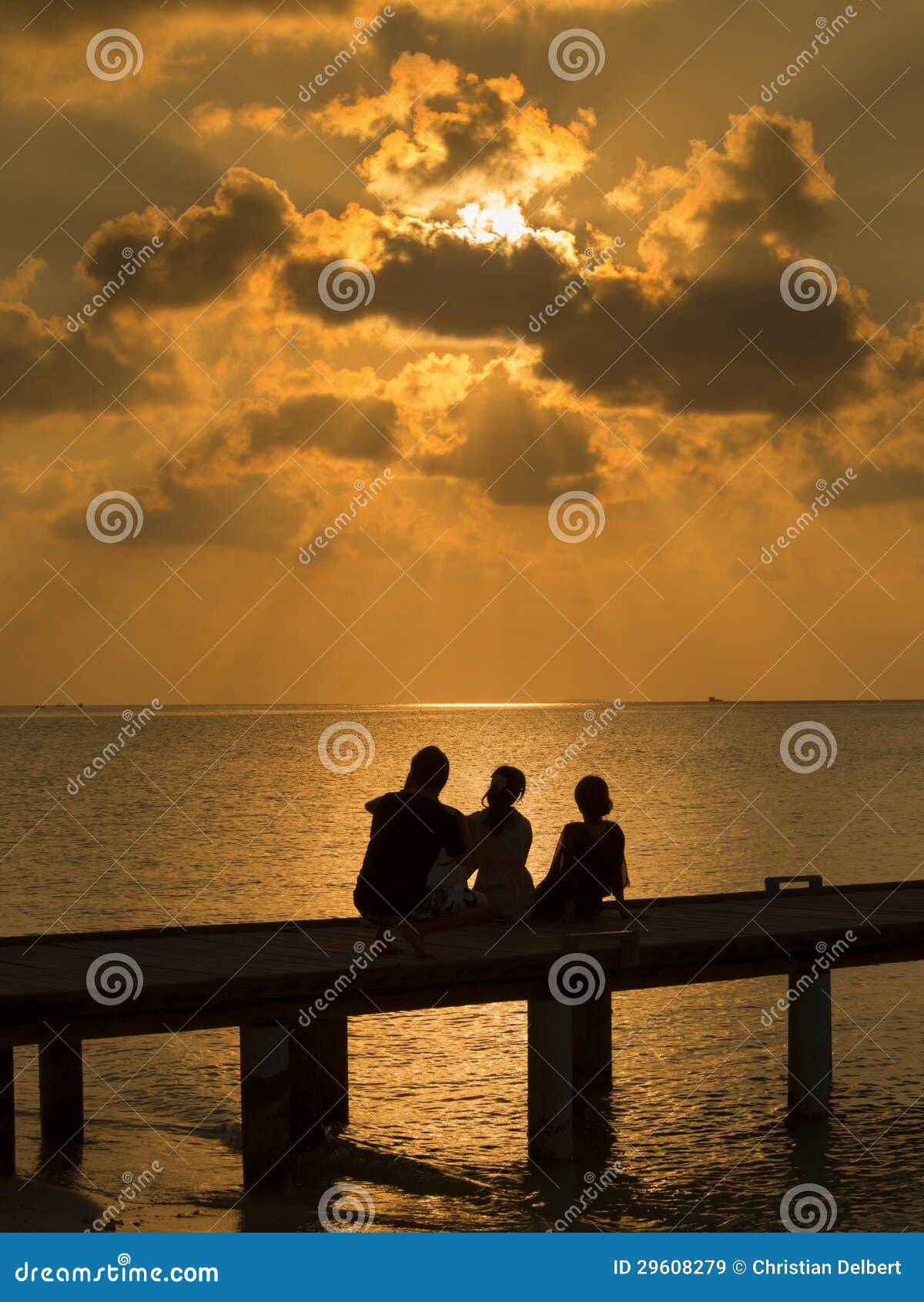 Family at sunset stock image. Image of copy, playful - 29608279