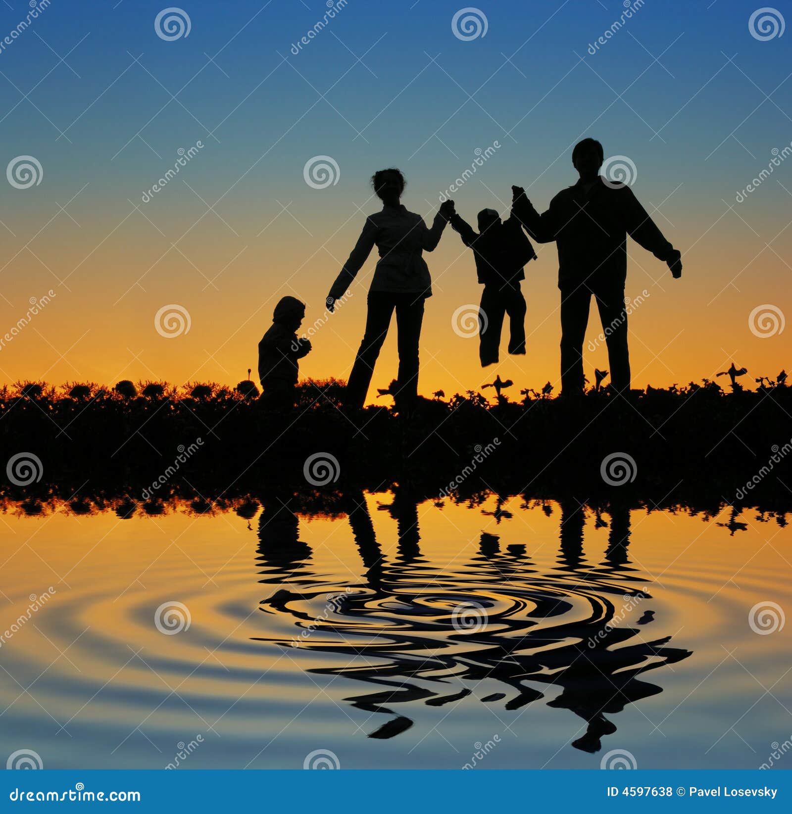 Sunset By The Pond Stock Image | CartoonDealer.com #46983001