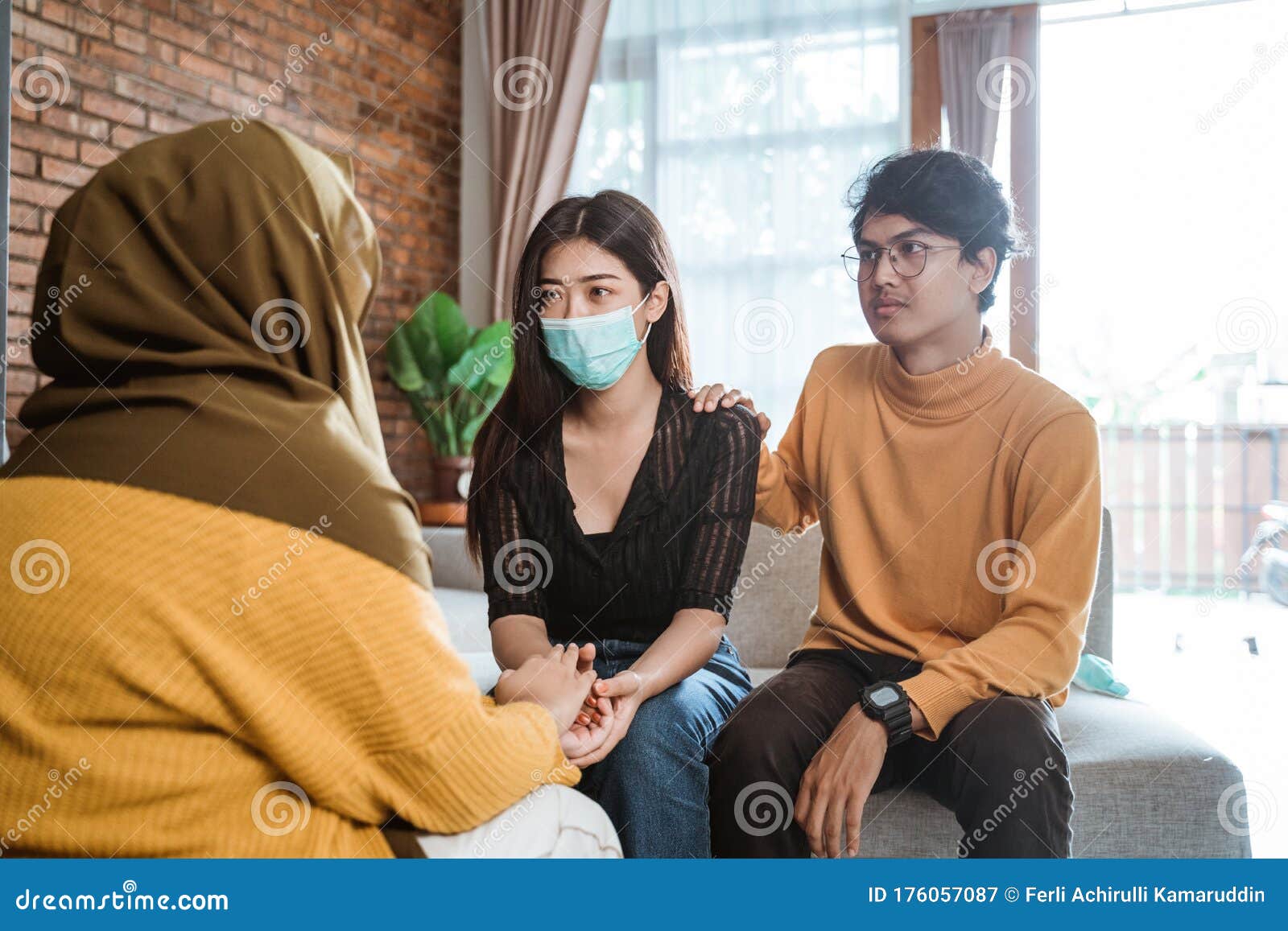 Family Support on People Getting Sick Stock Image - Image of family ...