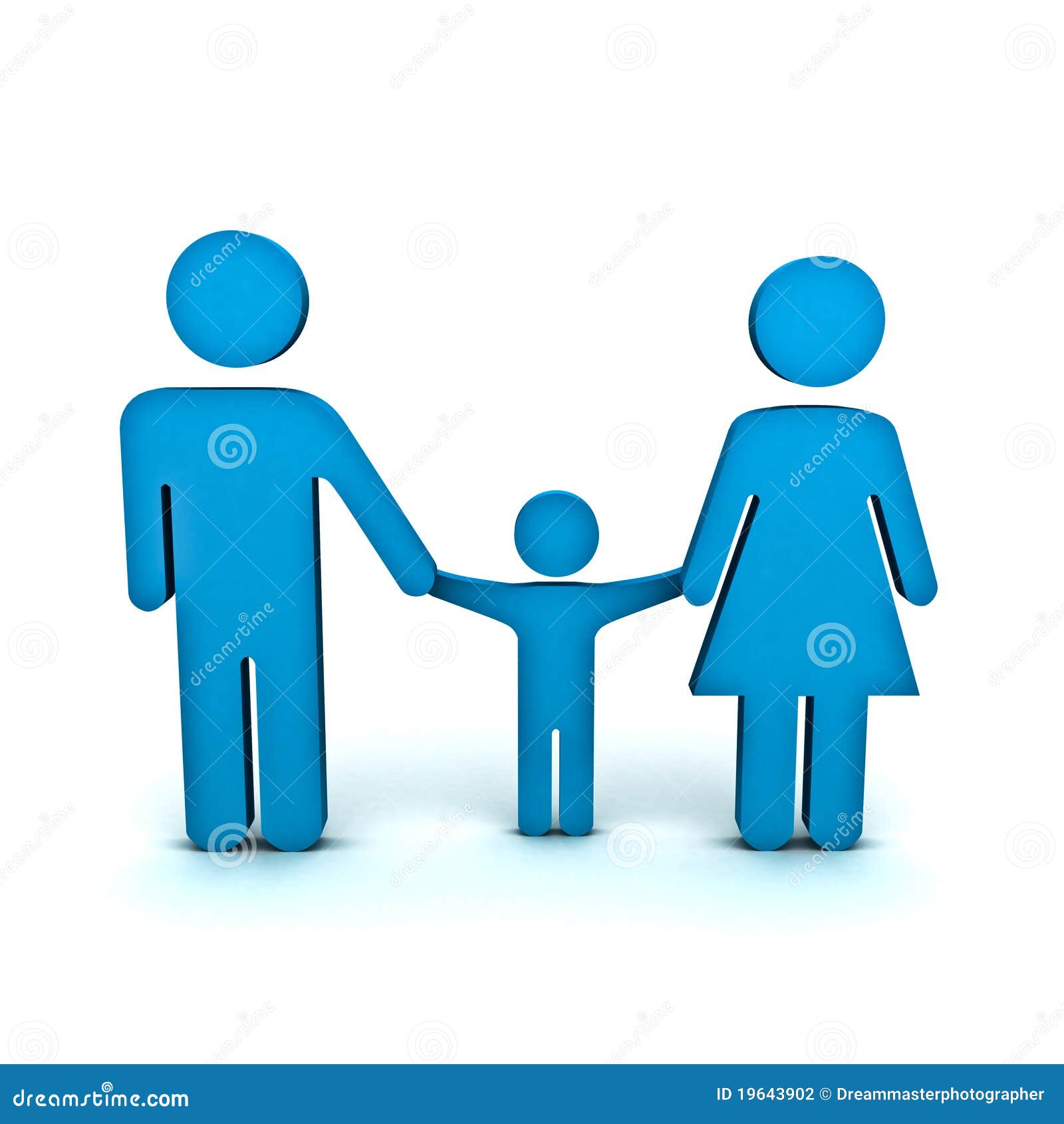 Family Symbol In Simple Figures Vector Illustration | CartoonDealer.com ...