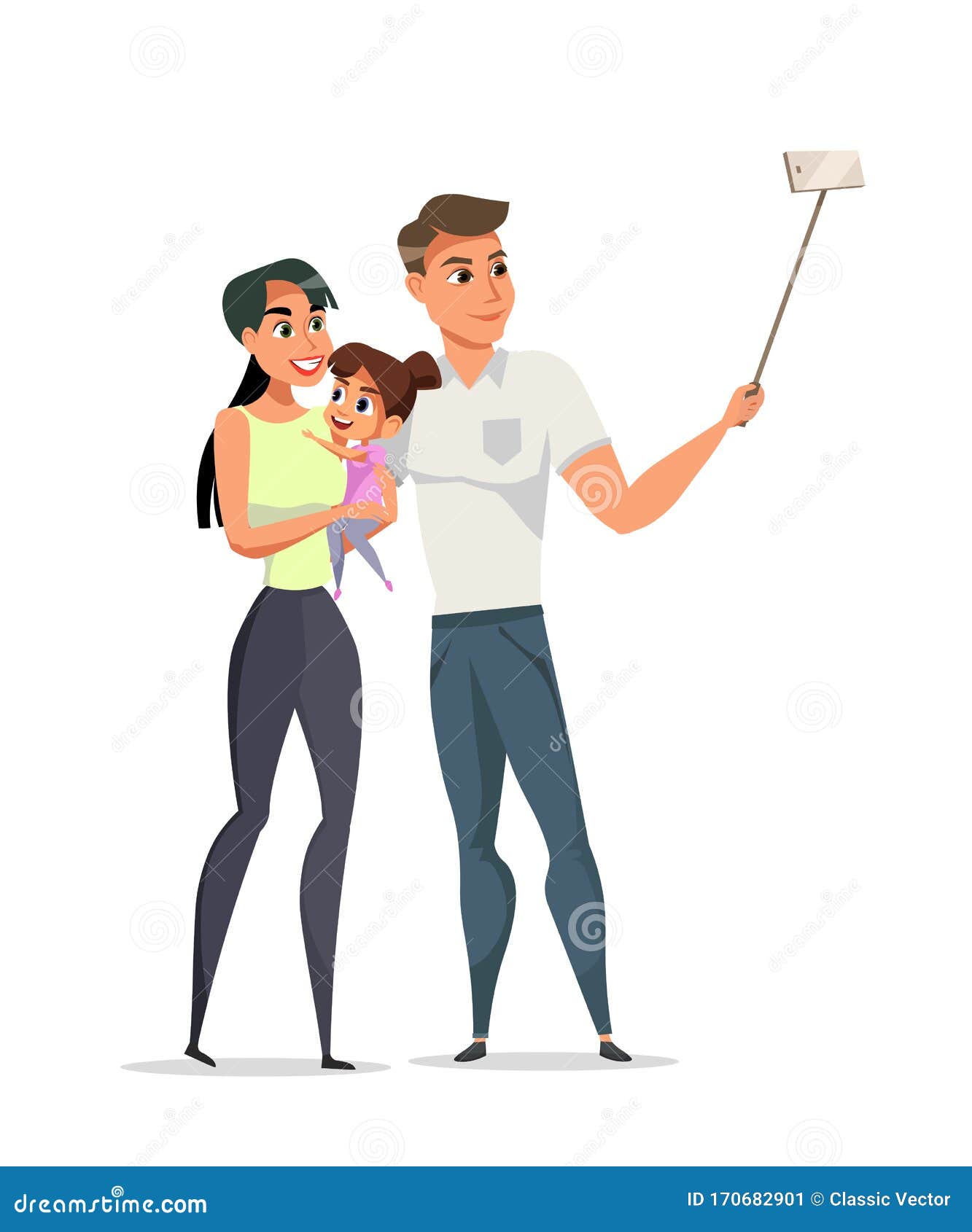 Family Taking Selfie Flat Vector Illustration Stock Vector ... Family Taking Selfie Flat Vector Illustration Stock Vector ...