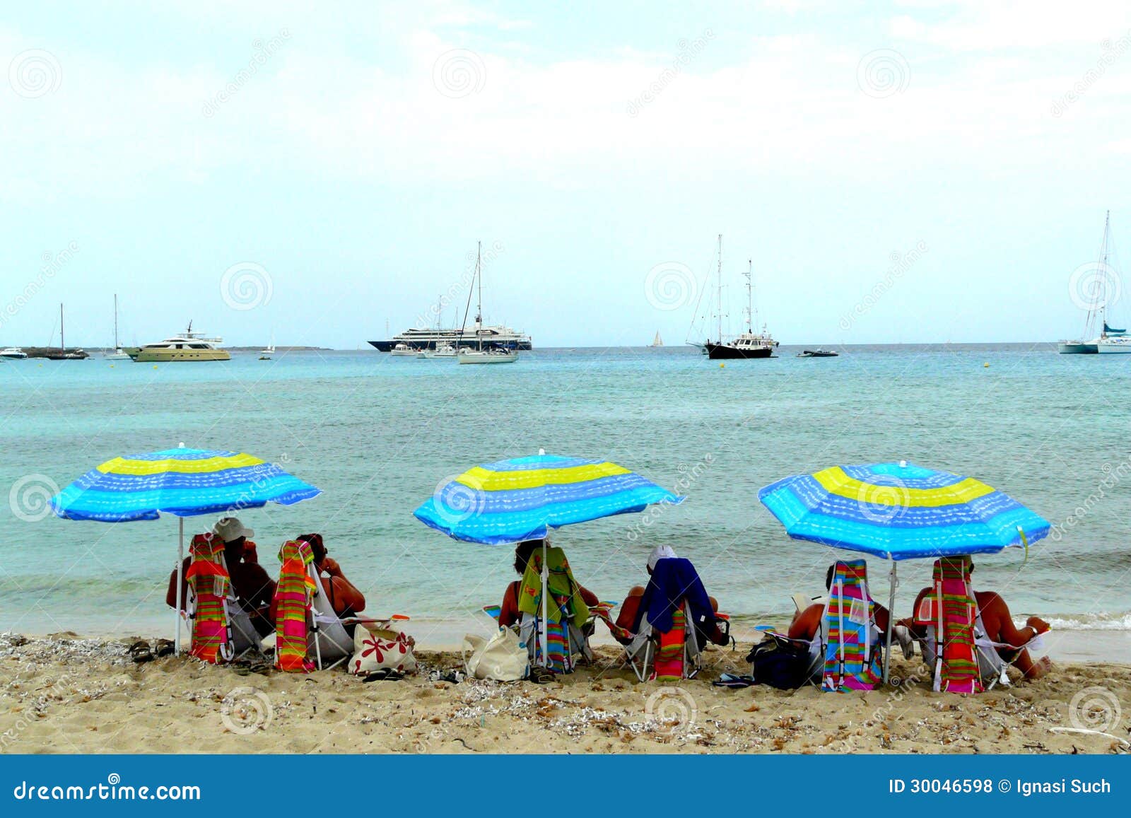 Beach in Formentera, Balearic Islands, Spain. Stock Photo - Image of ...