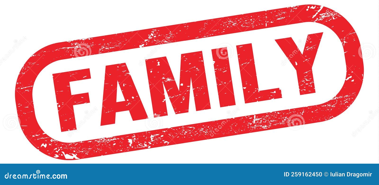 FAMILY, Text on Red Rectangle Stamp Sign Stock Illustration ...