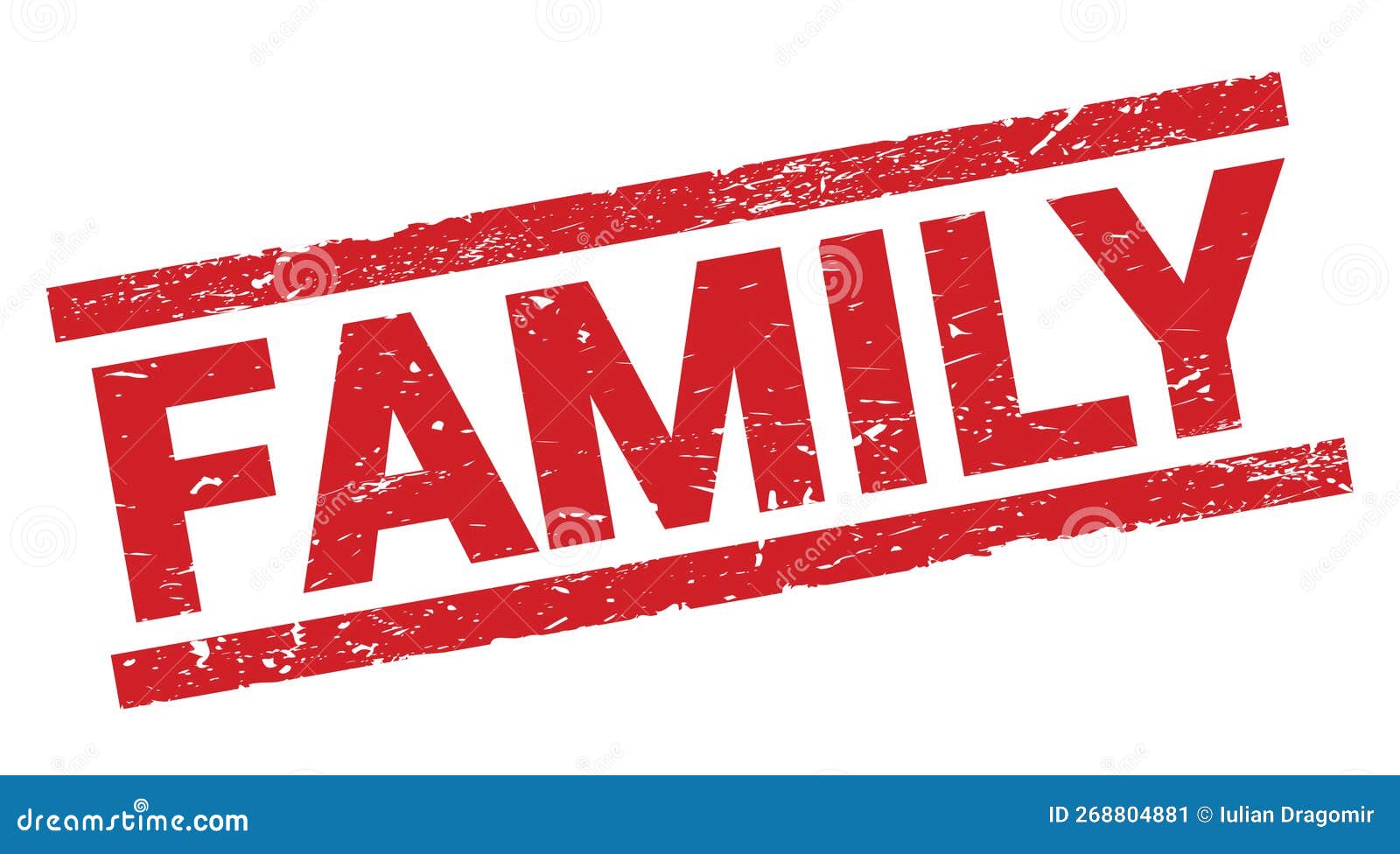 FAMILY Text on Red Rectangle Stamp Sign Stock Illustration ...