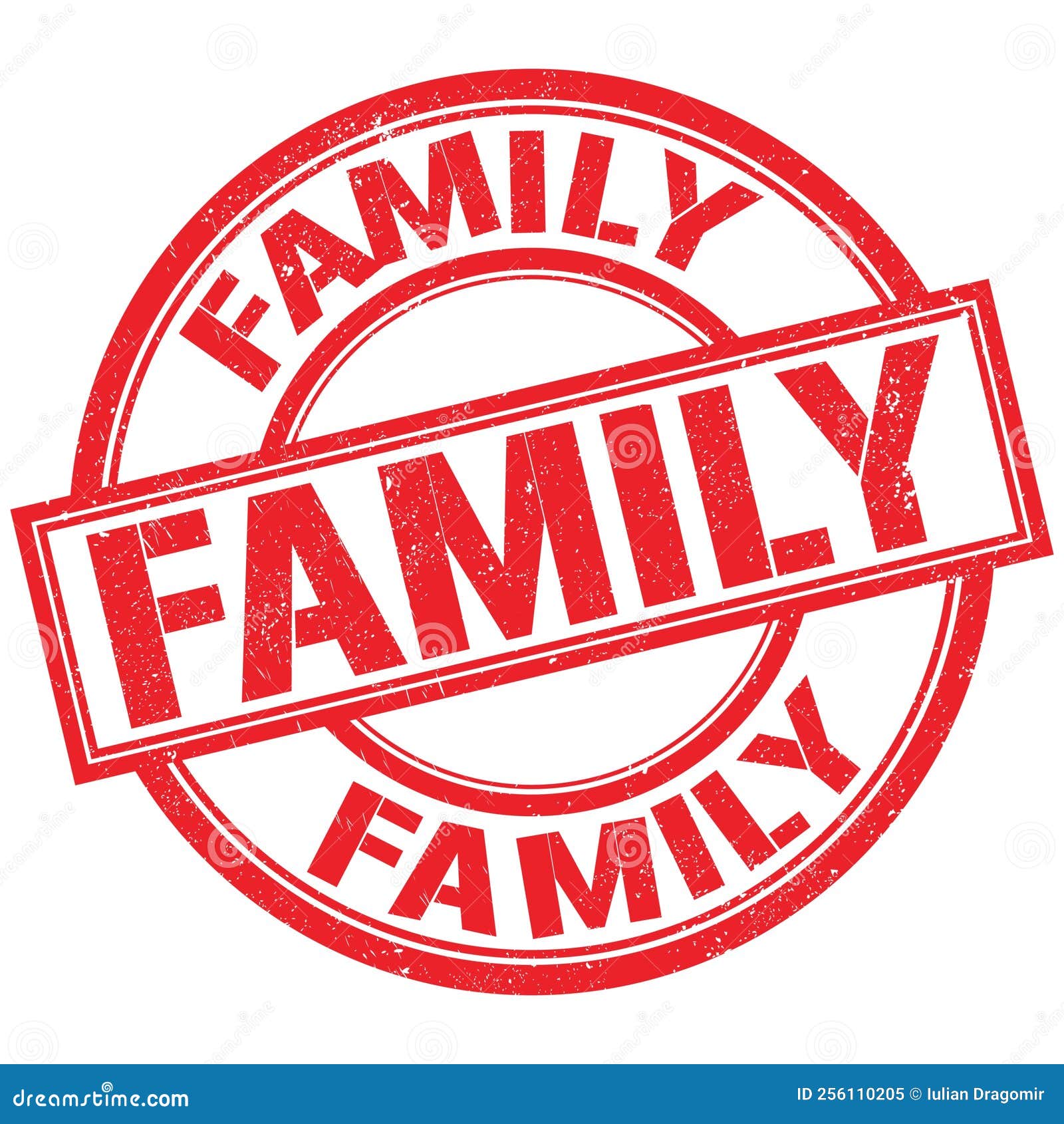 FAMILY Text Written on Red Stamp Sign Stock Illustration - Illustration ...