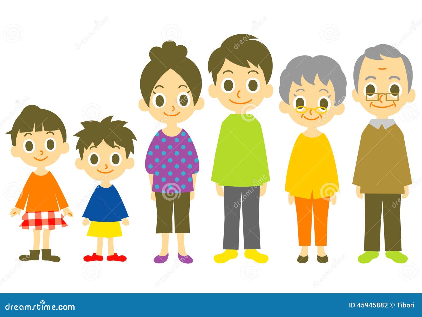 Family stock vector. Illustration of generation, line - 45945882