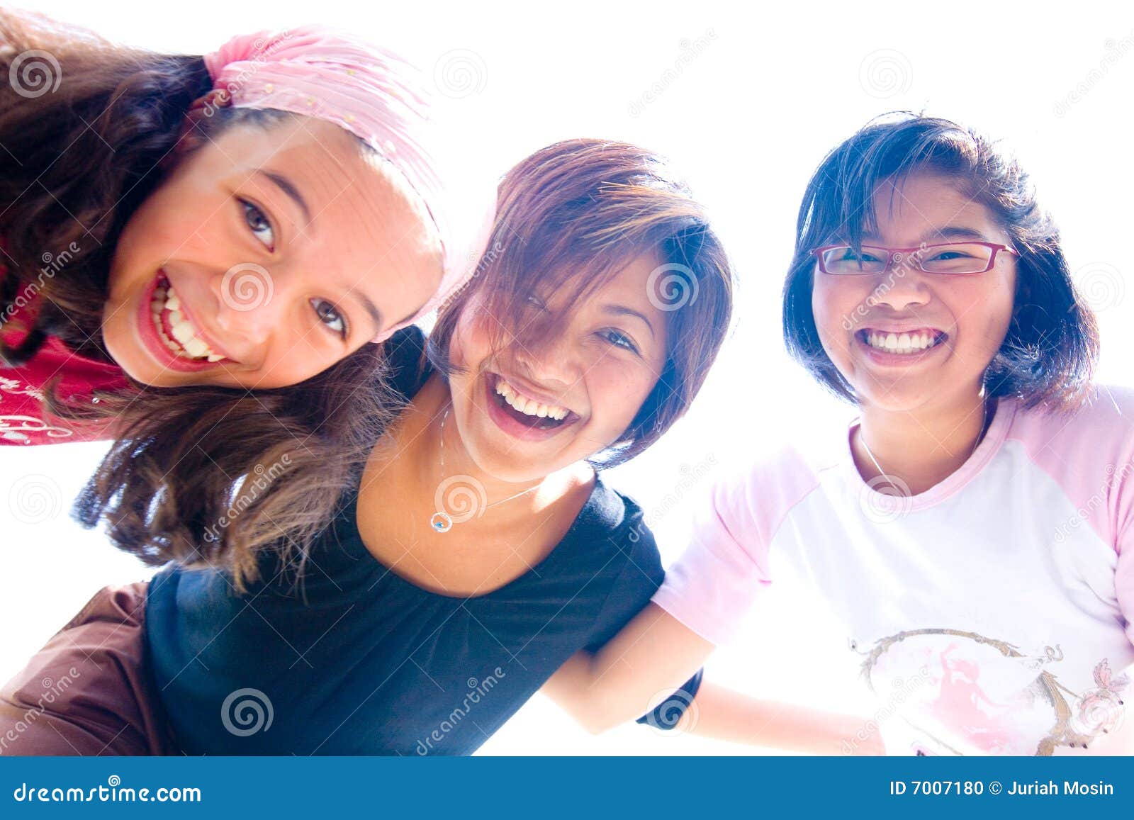 Family of Three Girls in Fun Expression Stock Photo - Image of children ...