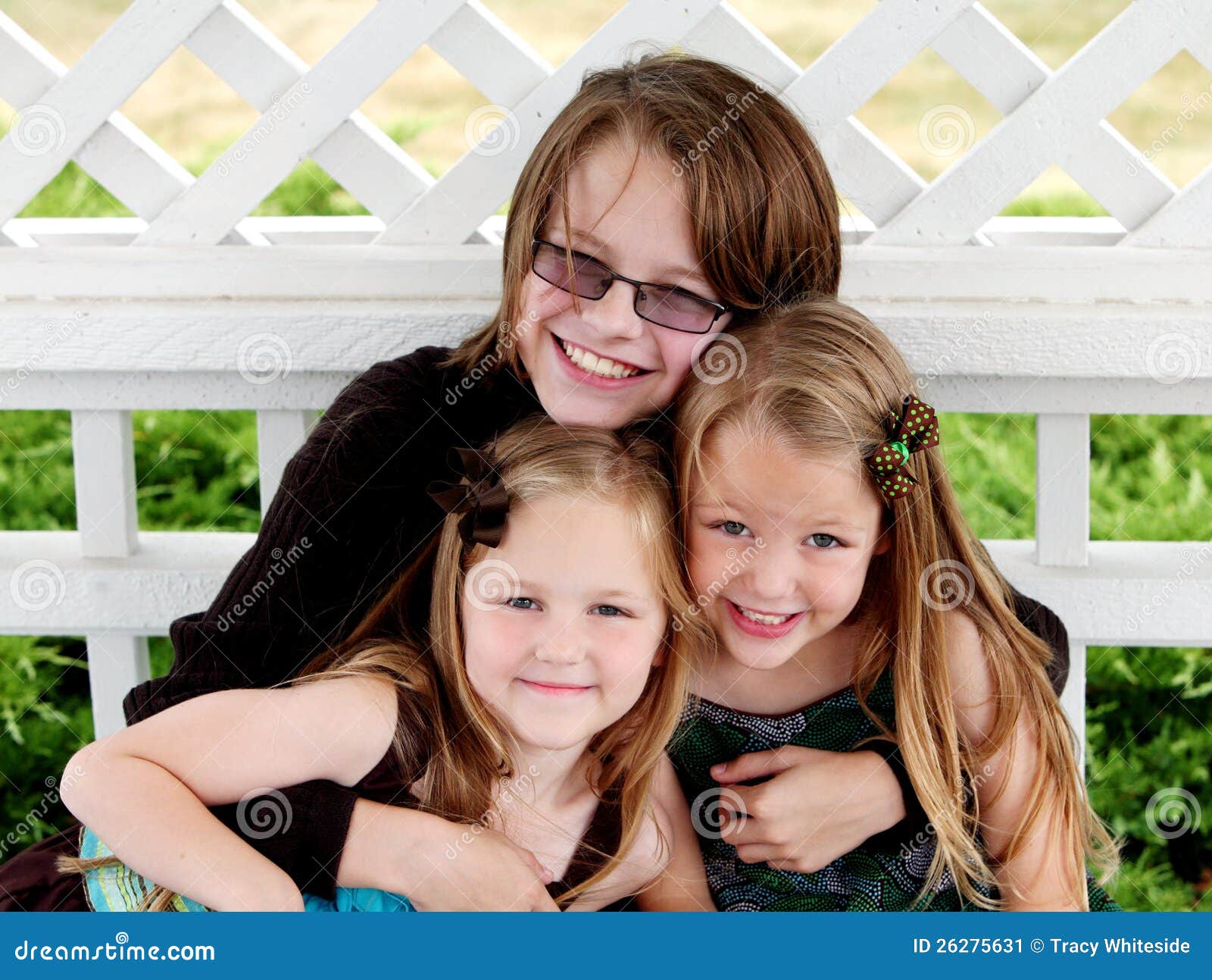 Family of Three Kids Hugging Stock Image - Image of hugging, girl: 26275631