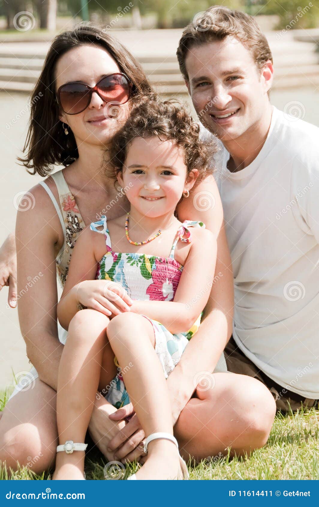Family of three vacation stock image. Image of play, couple - 11614411