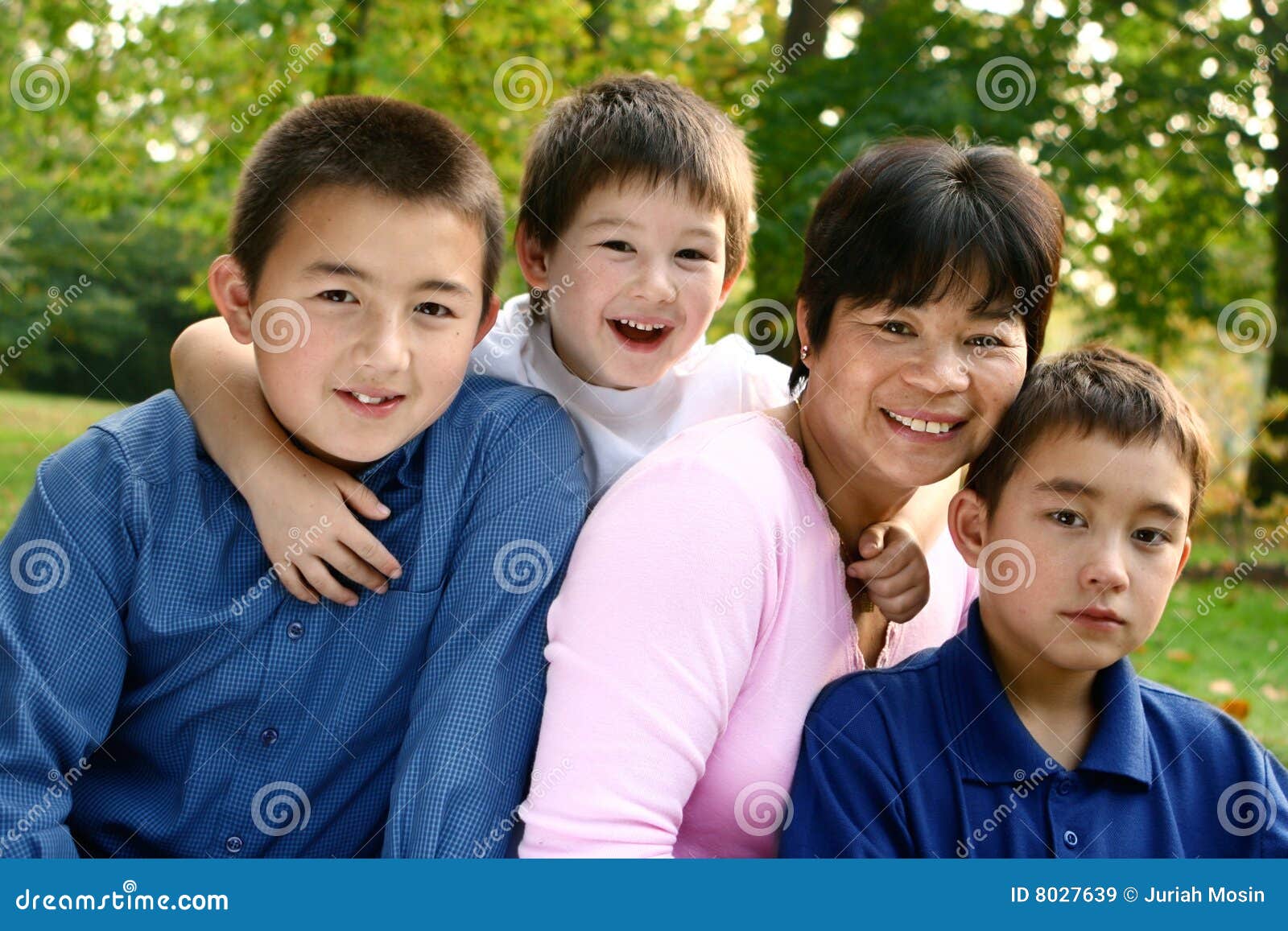 Family with Three Young Son Stock Image - Image of beautiful, parent ...
