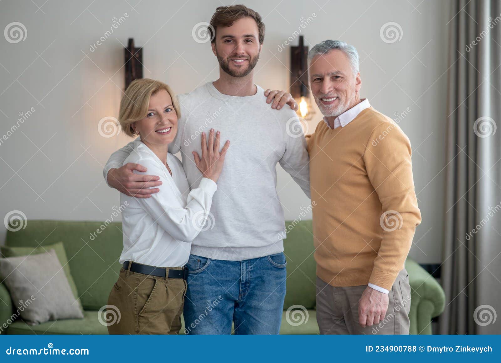 Family Togather Feeling Happy and Contented Stock Photo - Image of ...