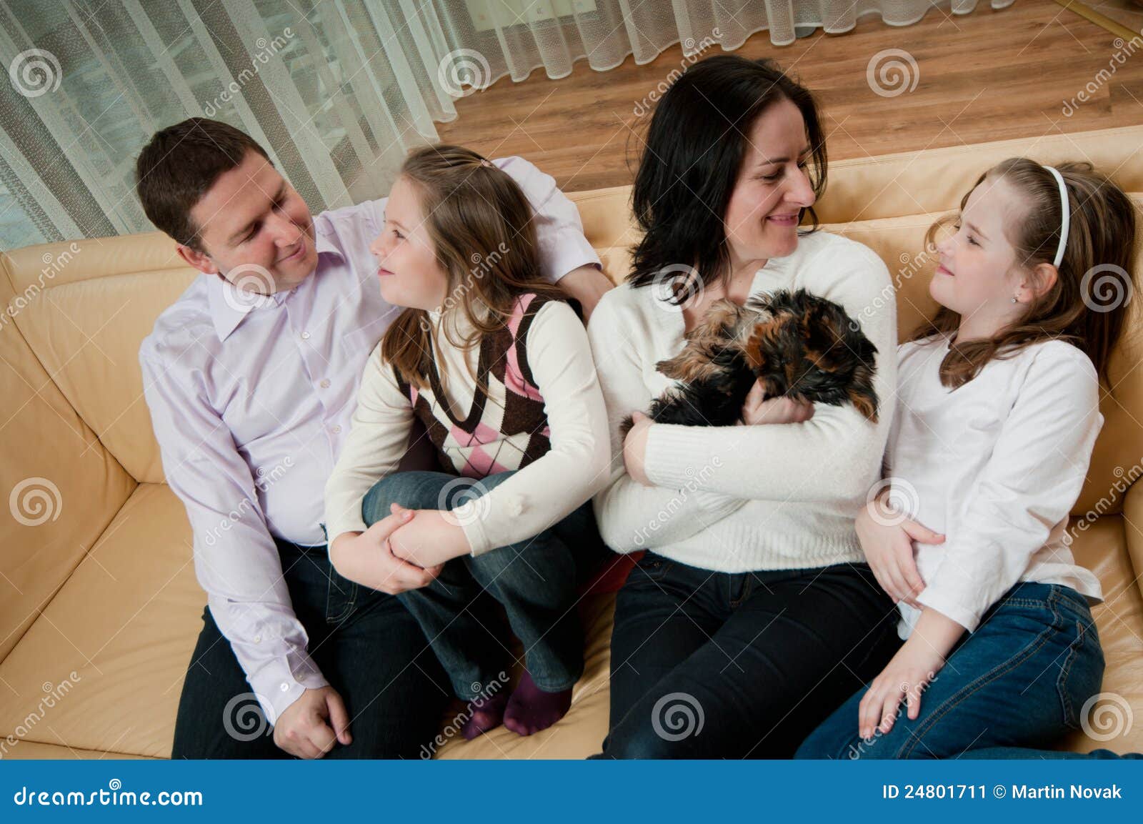 Family together at home stock image. Image of girl, cute - 24801711