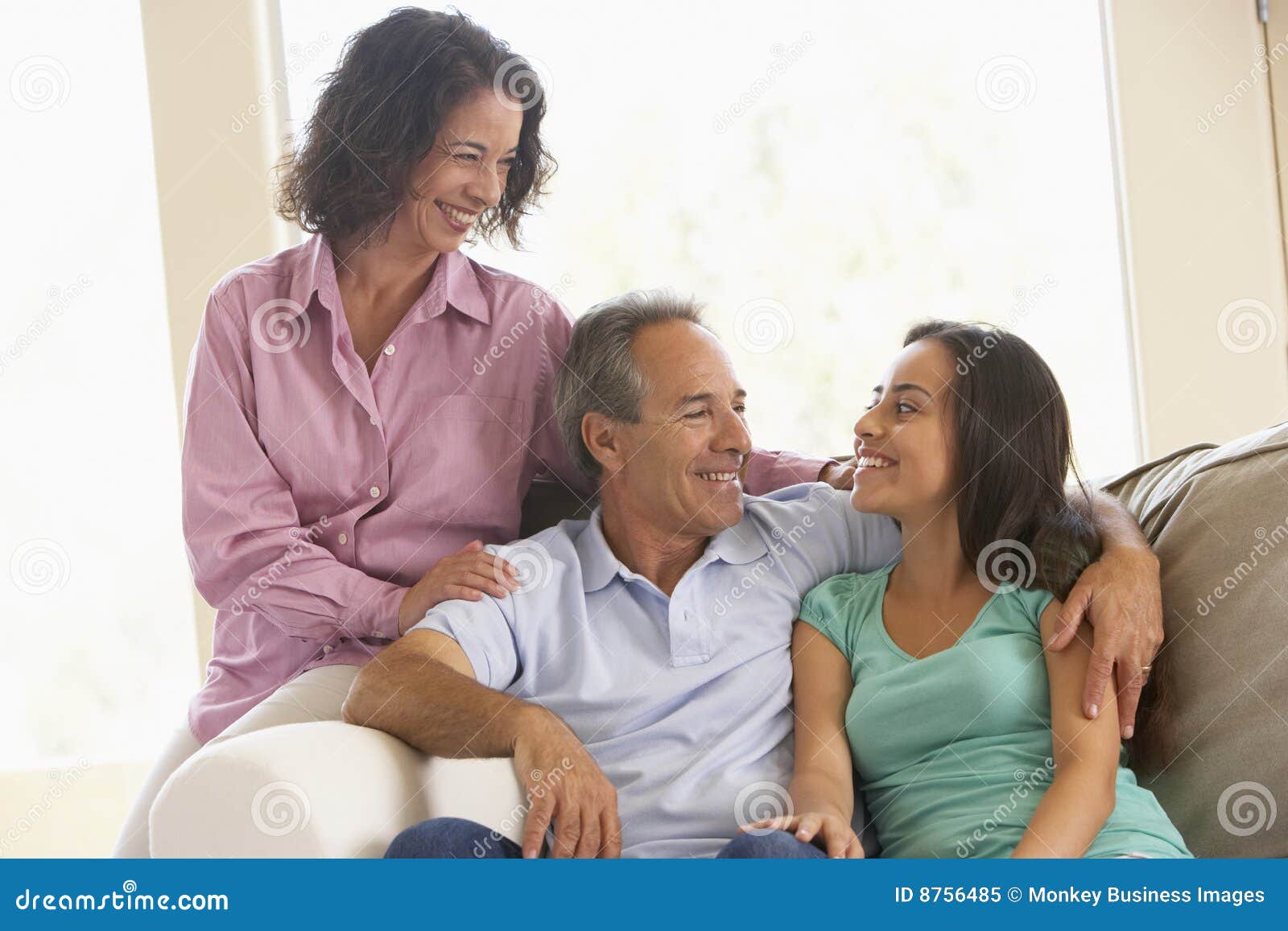 Family Together at Home stock image. Image of middle, aged - 8756485
