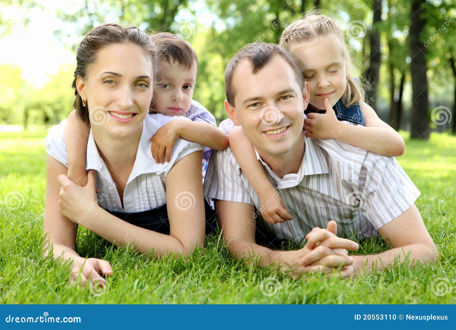 Family Together In The Park Picture. Image: 20553110