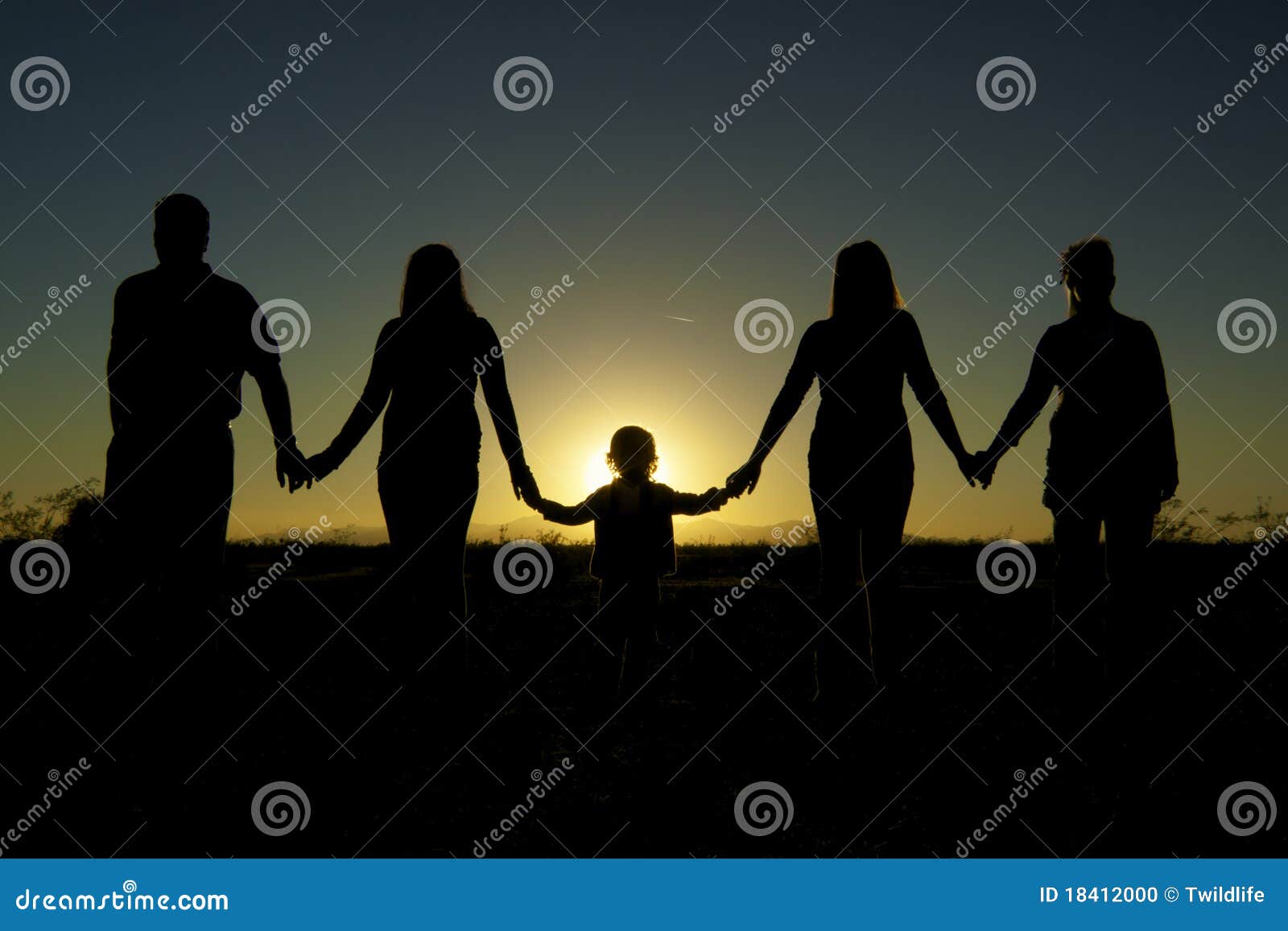 Family Togetherness and Unity in Sunset Stock Photo - Image of strong ...