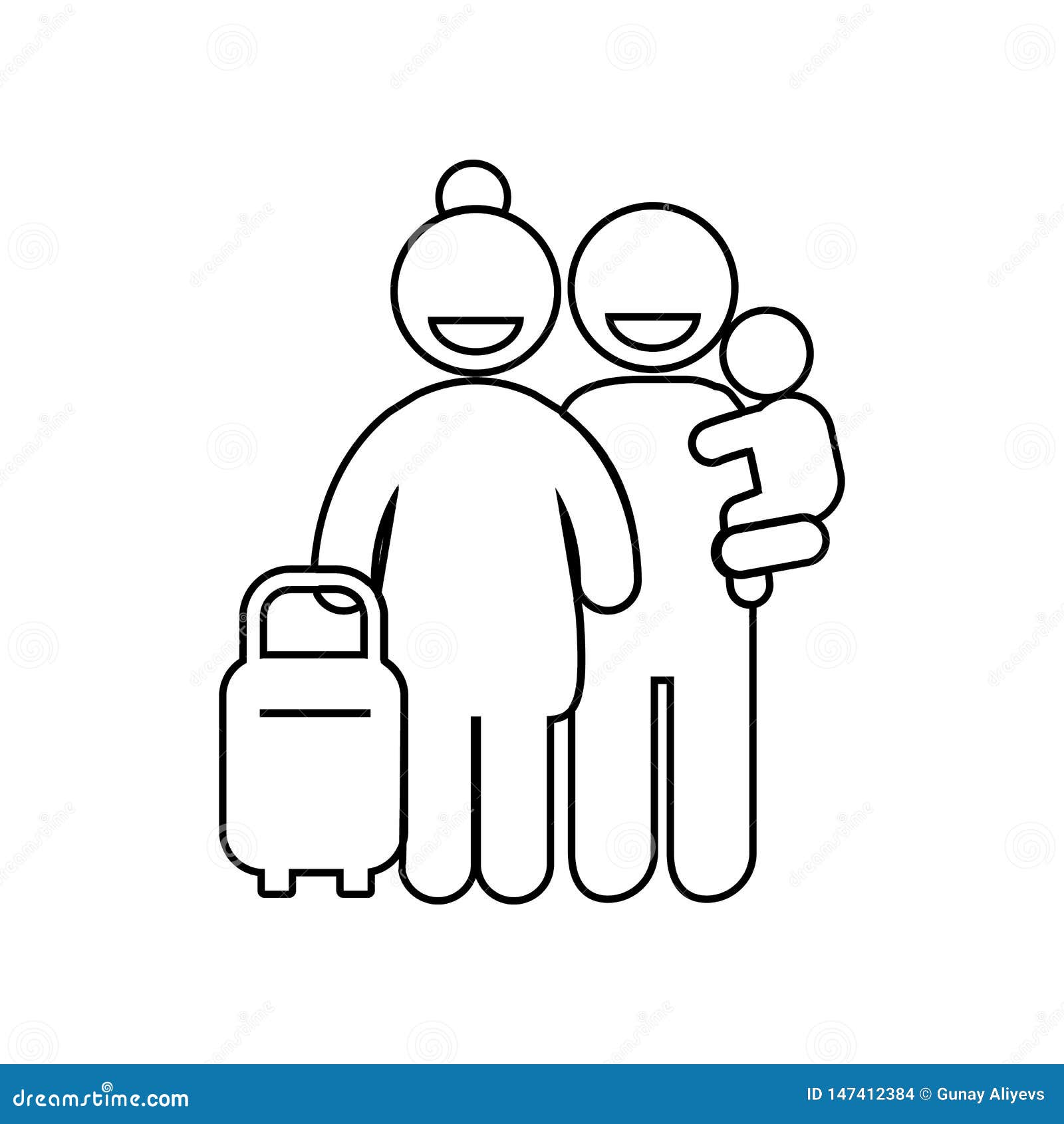 Family Travel Icon. Element of Family for Mobile Concept and Web Apps ...