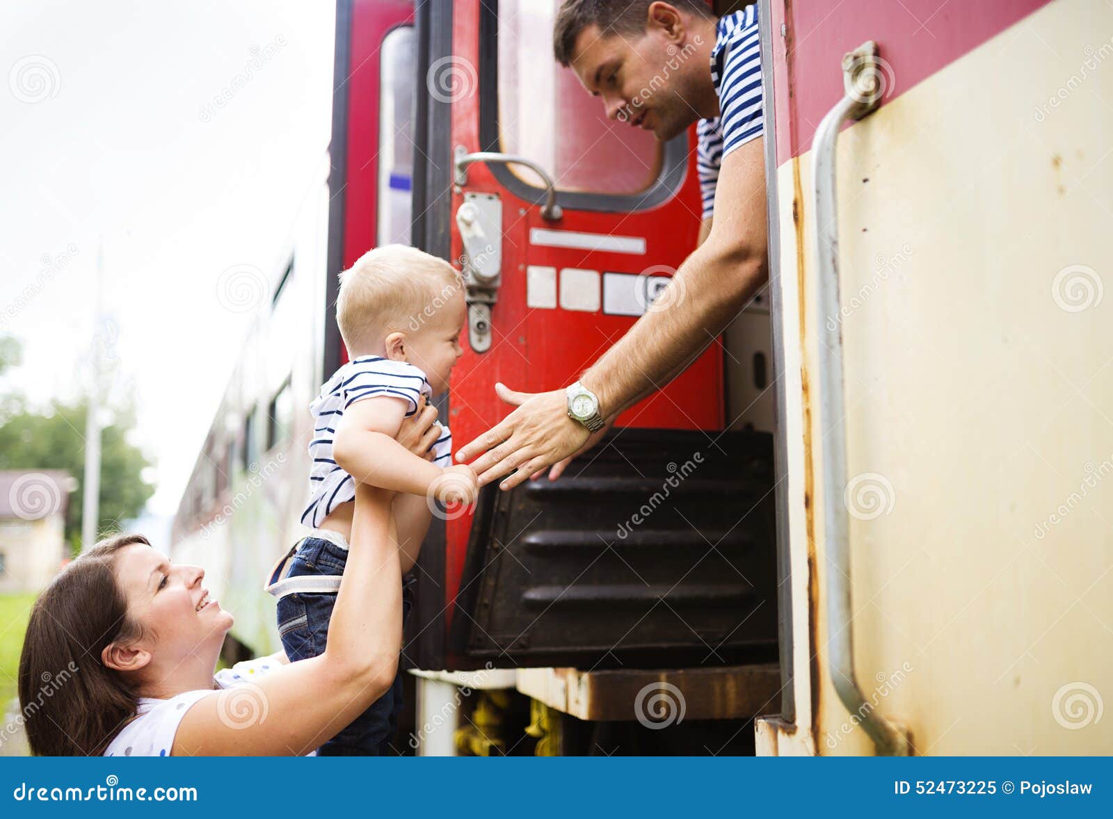 Family travel in train stock image. Image of children - 52473225