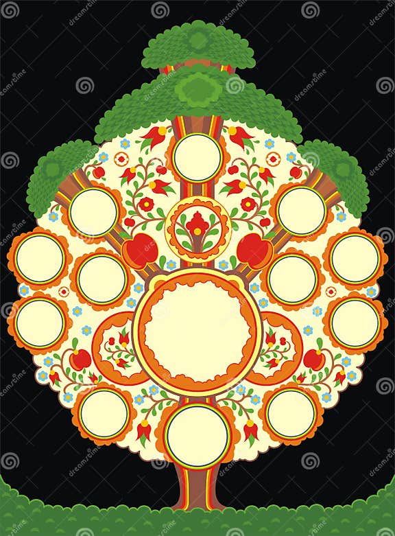 Family tree stock vector. Illustration of nature, land - 11599970