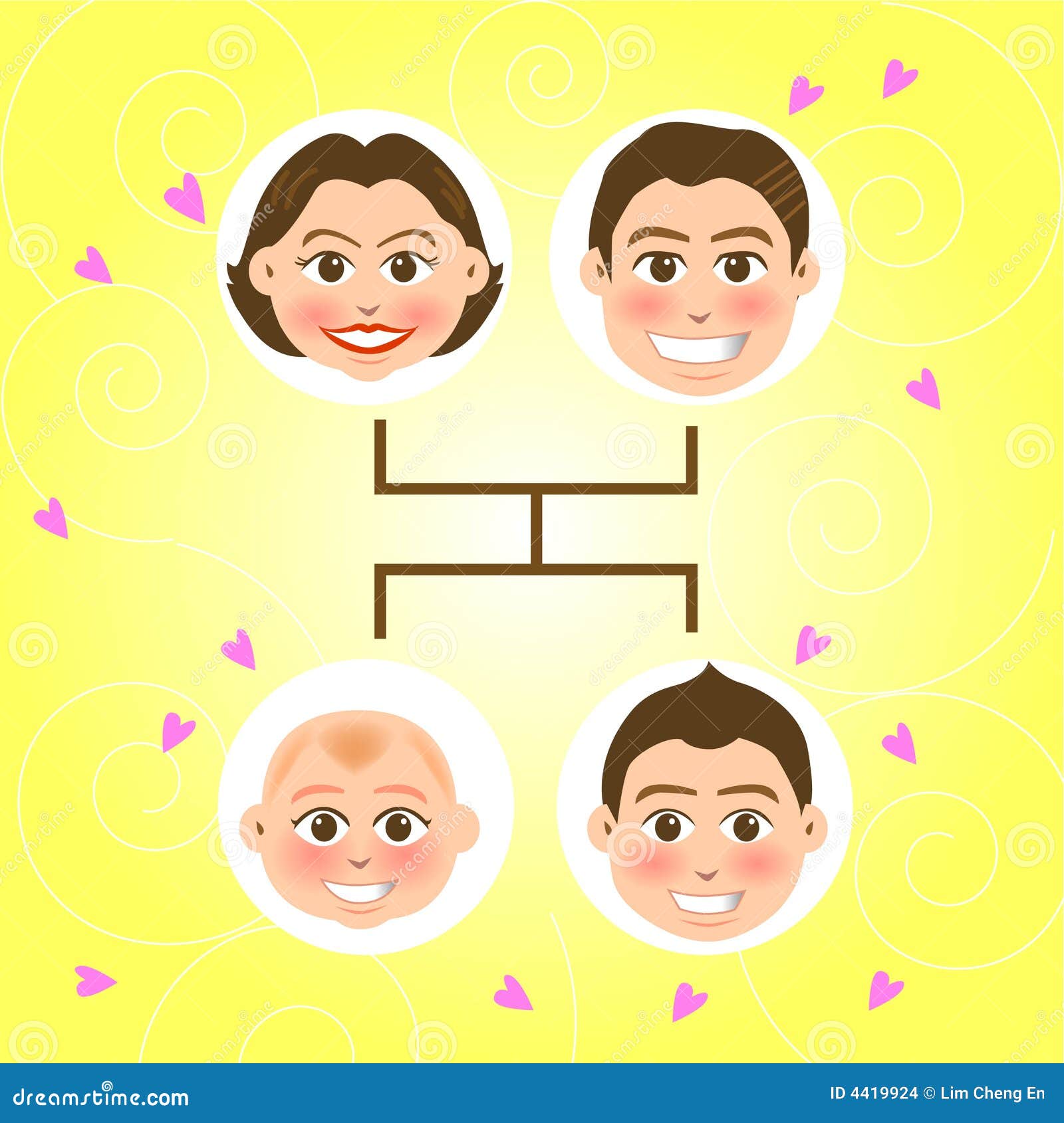 Family tree stock vector. Illustration of mother, parent - 4419924