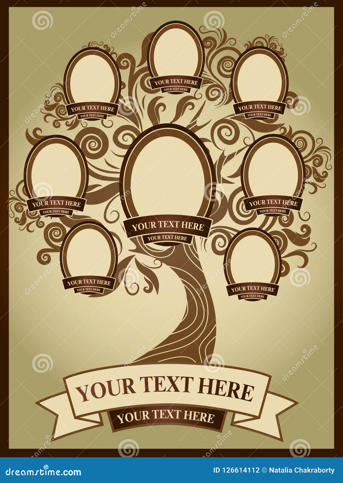 Family Tree background stock vector. Illustration of composition ...