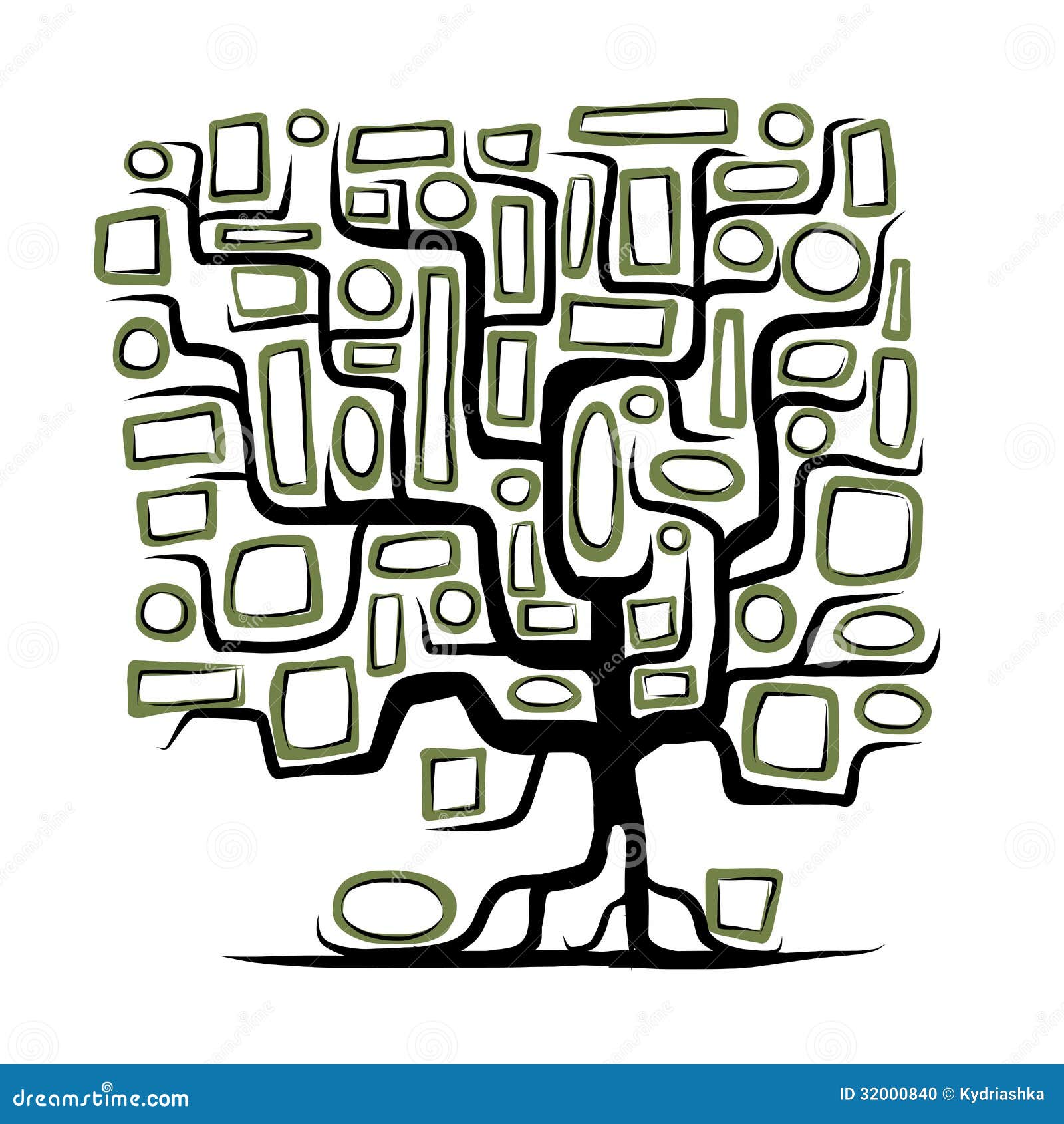 Family Tree Concept With Empty Frames Vector Illustration ...