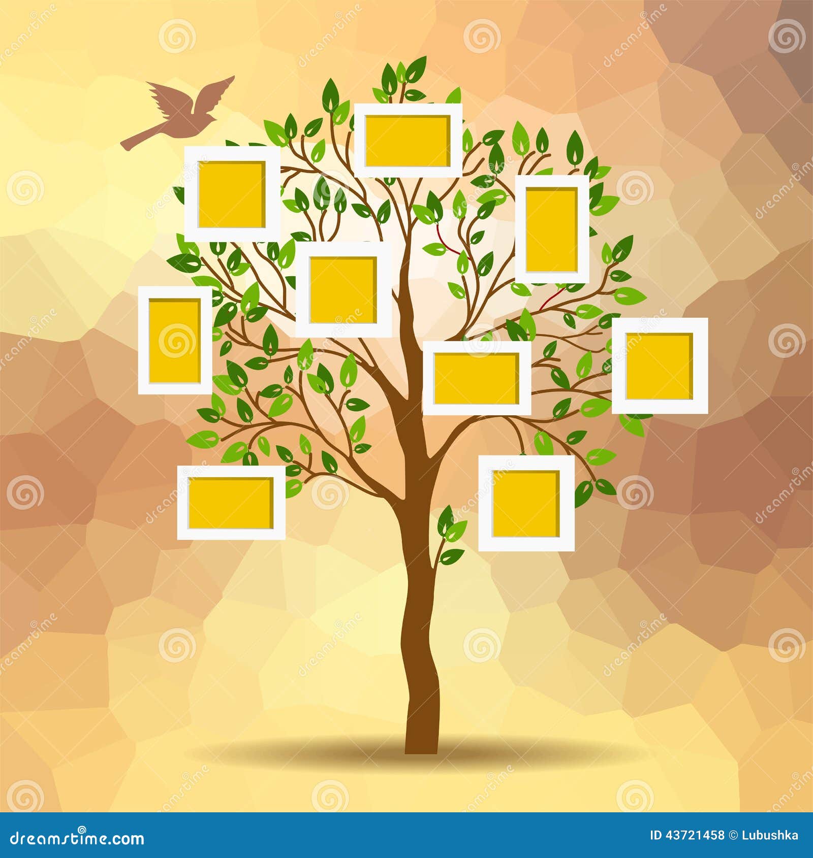 Family tree stock vector. Illustration of floral, green - 43721458