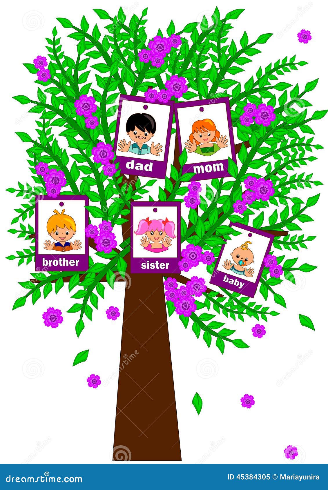 Family Tree stock illustration. Illustration of scrapbook - 45384305