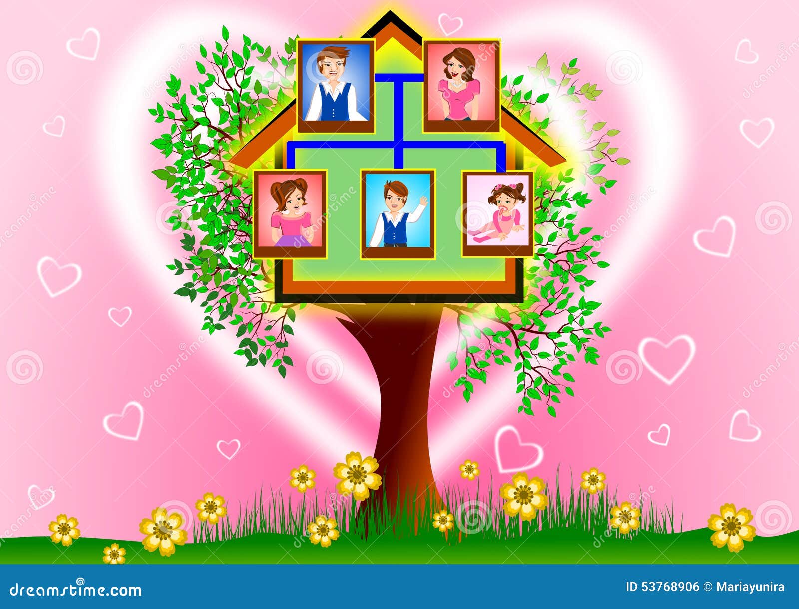 Family Tree stock illustration. Illustration of sticker - 53768906