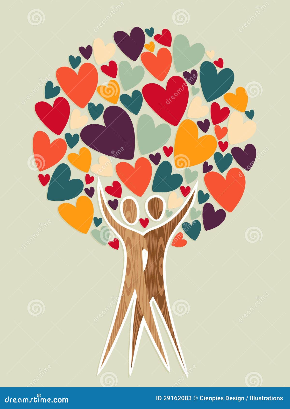 Family tree of love stock vector. Illustration of design - 29162083