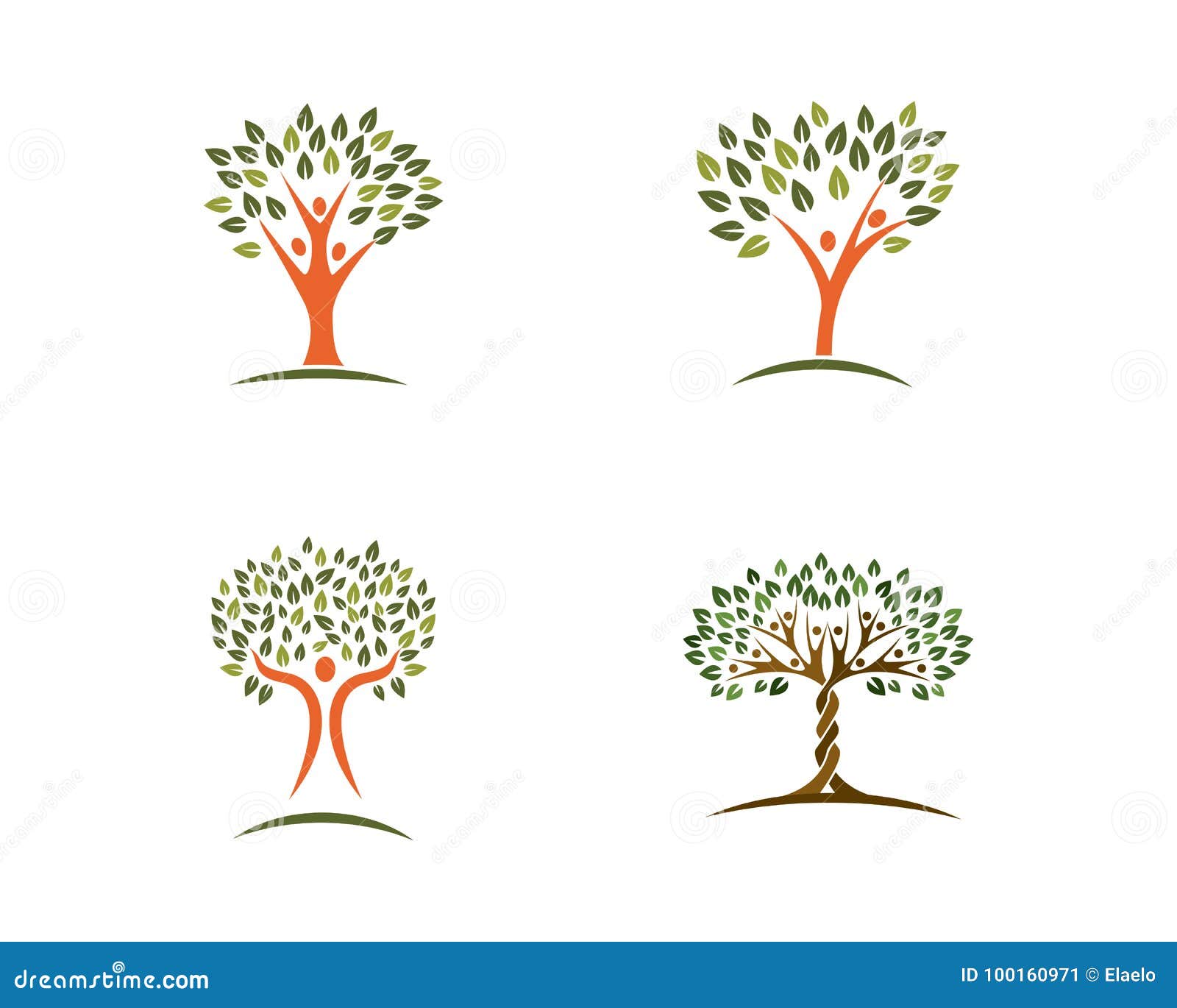 Family Tree Logo Design Template Stock Vector - Illustration of hearted ...