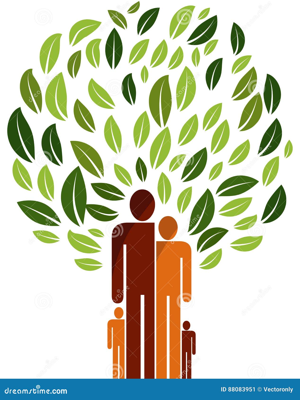 Family Tree Vector Illustration Logo Stock Vector - Illustration of ...