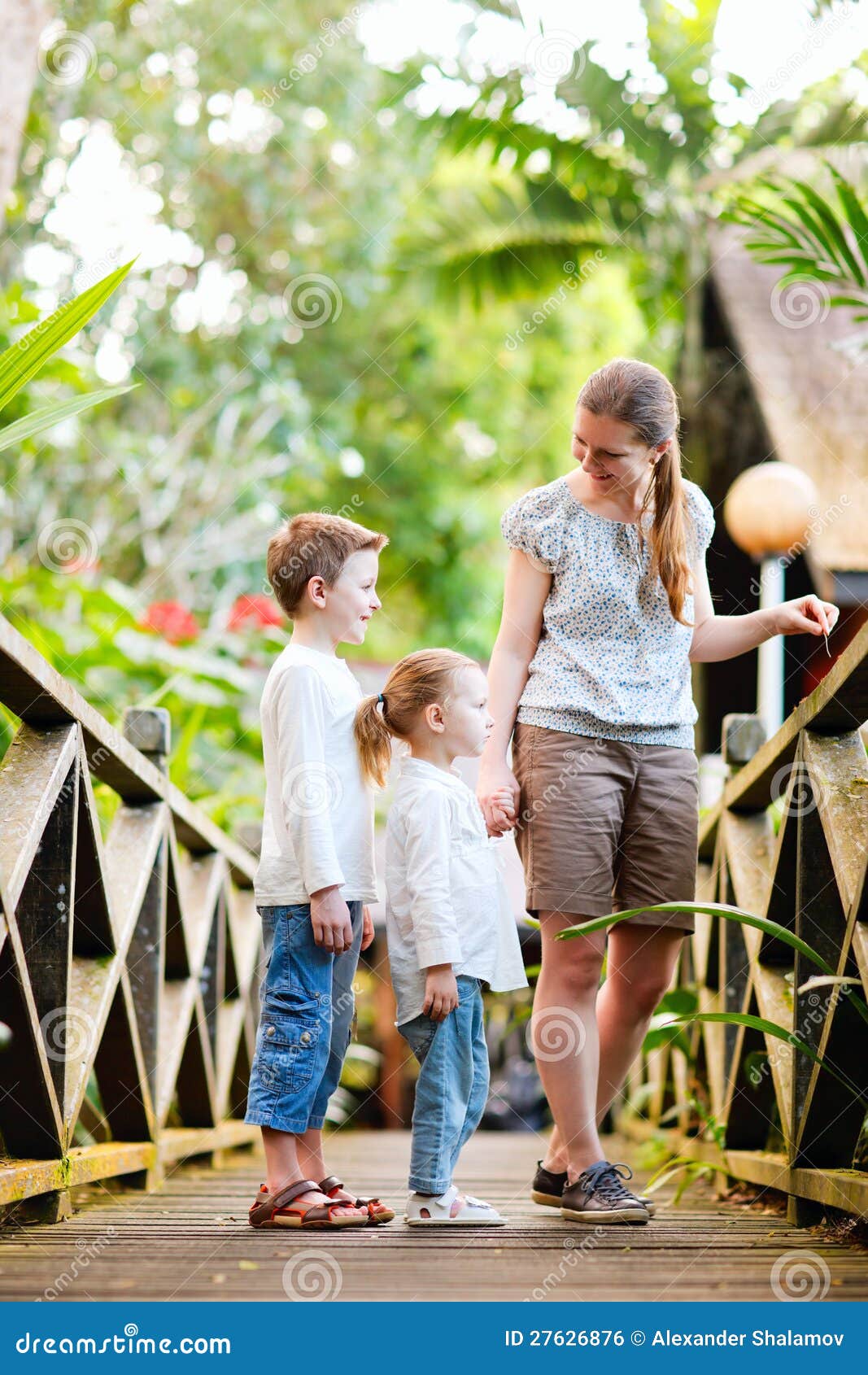 Family at Tropical Jungle Resort Stock Photo - Image of asia, forest ...