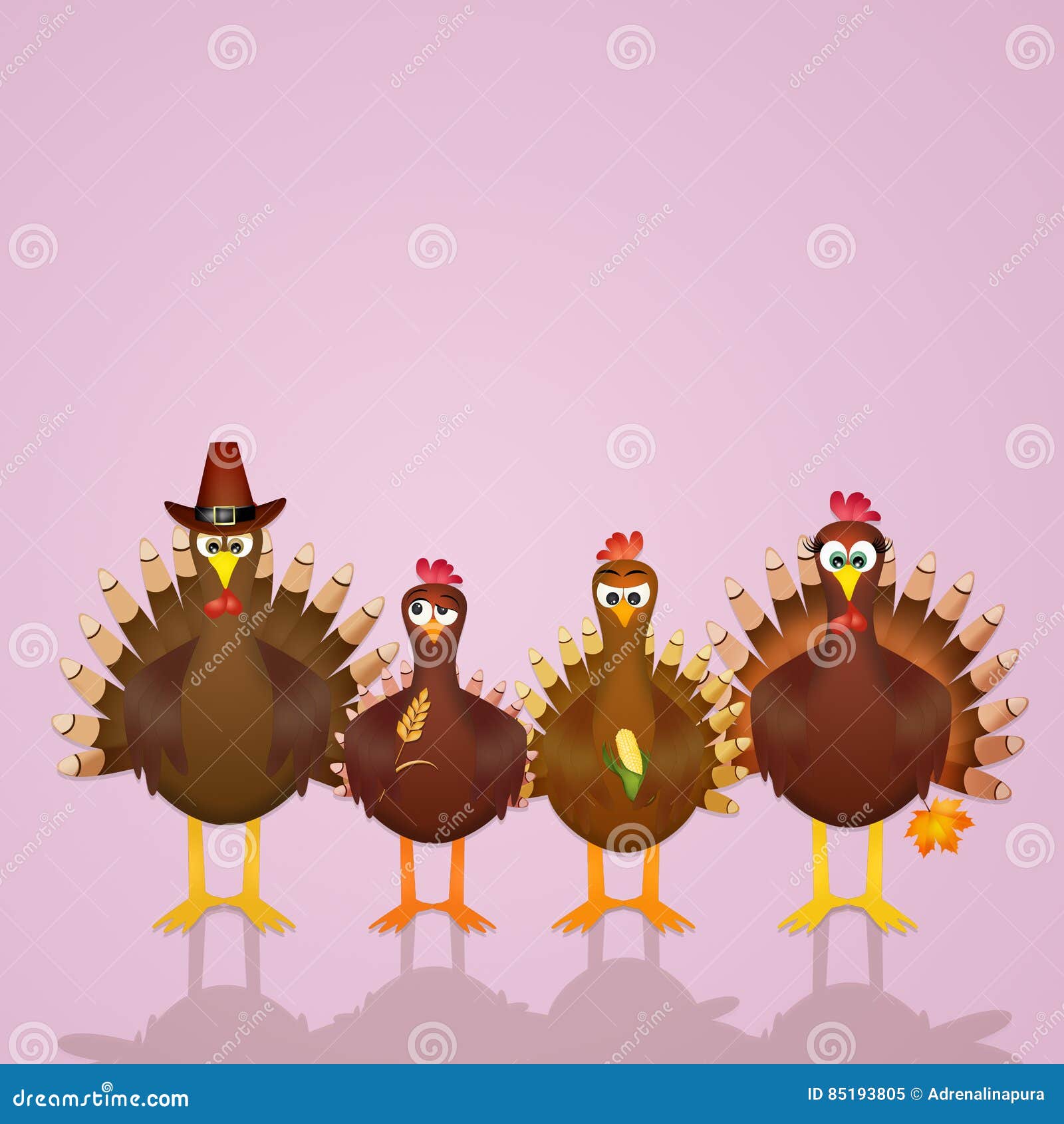 Family of turkeys stock illustration. Illustration of american - 85193805