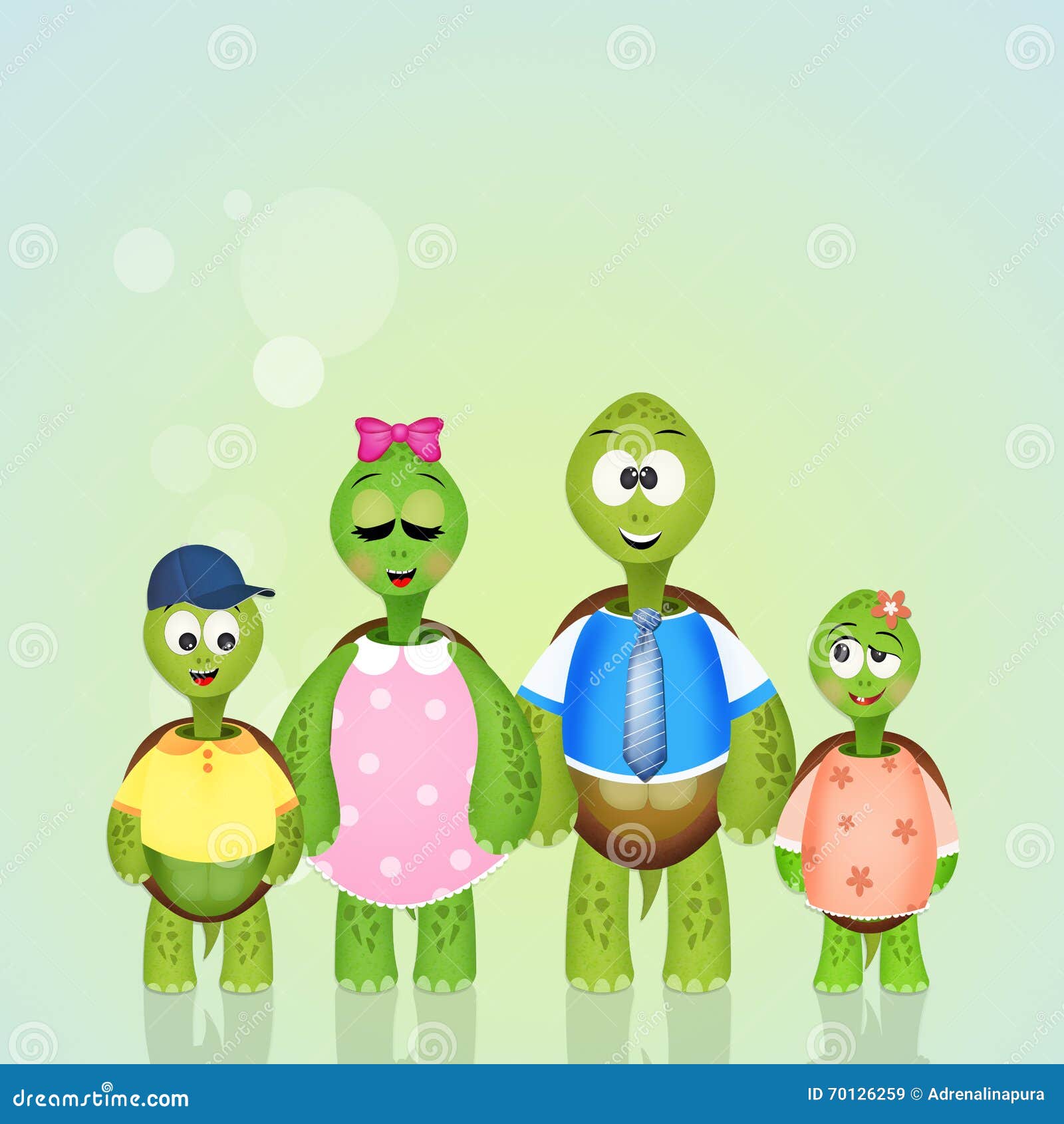 Family of turtles stock illustration. Illustration of little - 70126259