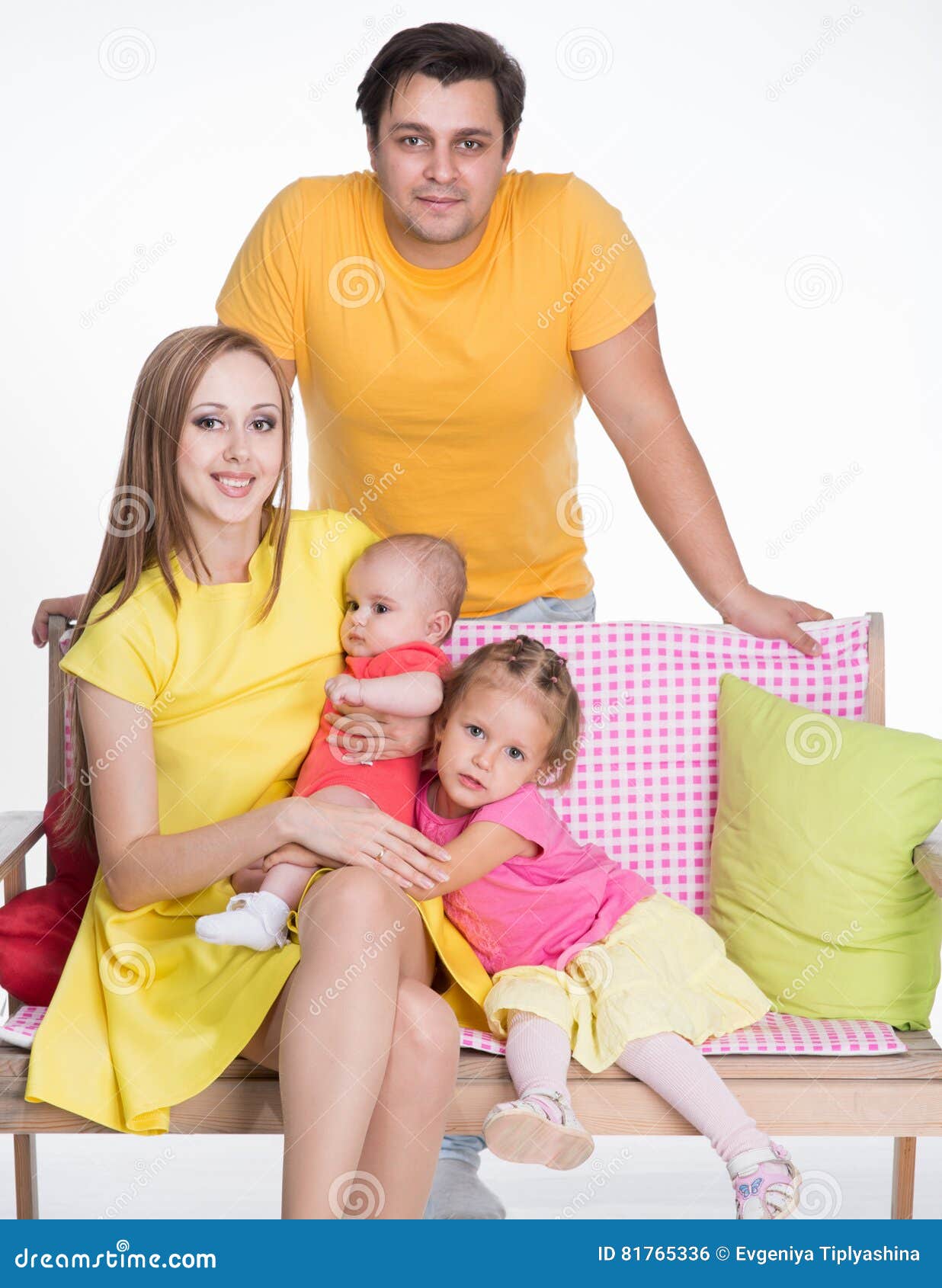 Family with two children stock photo. Image of baby, together - 81765336