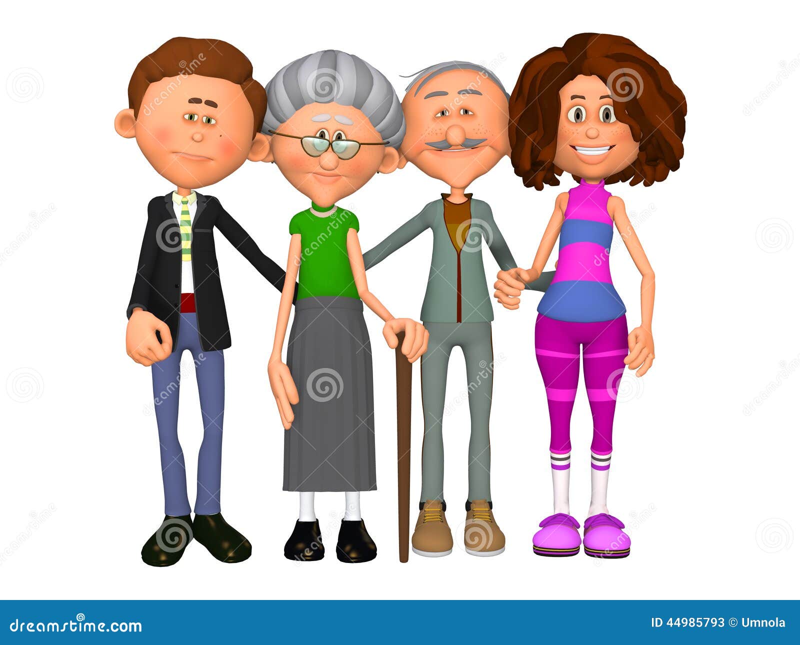 Family, two generations stock illustration. Illustration of grandfather ...