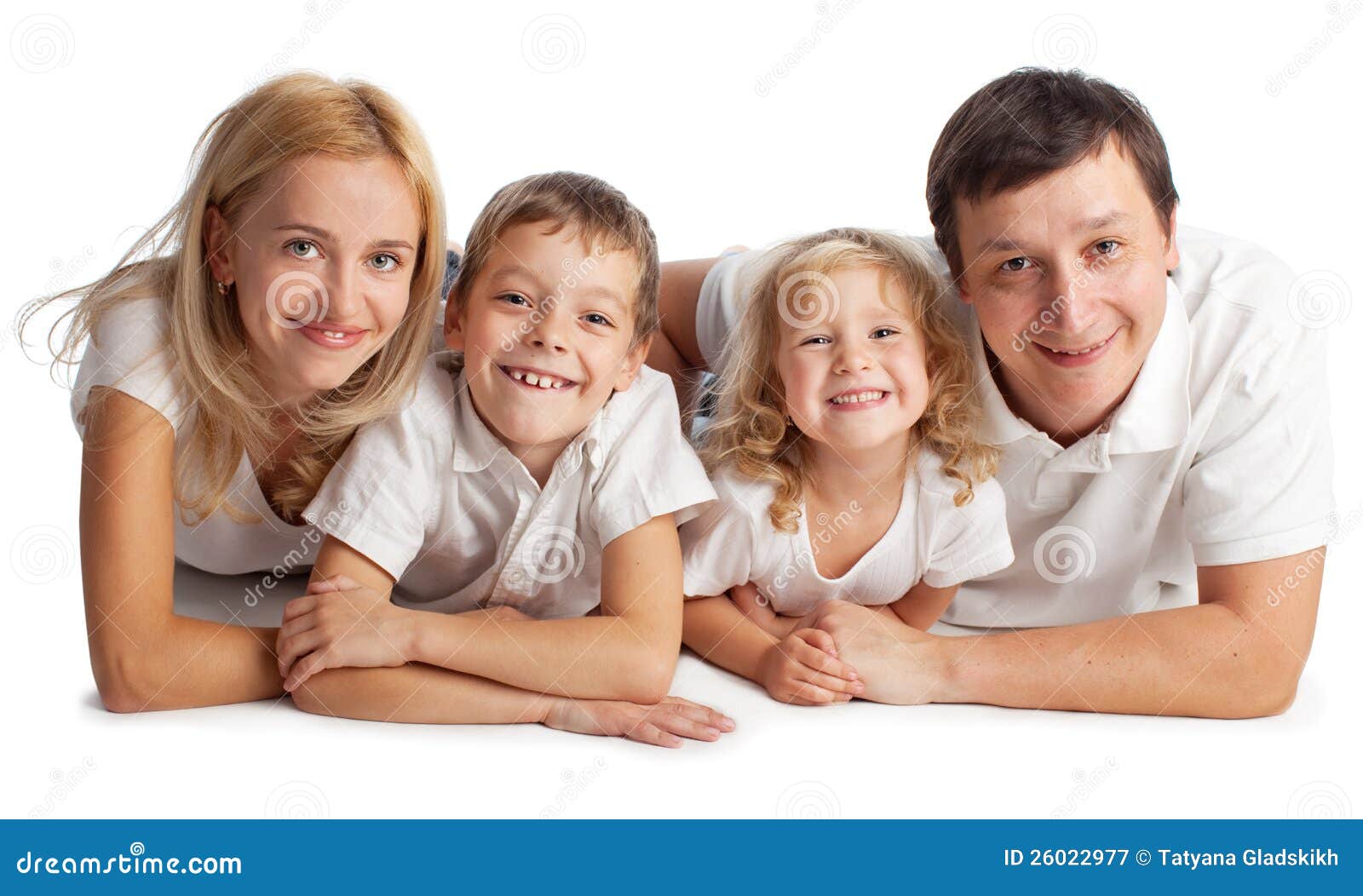 Family with two kids stock image. Image of child, looking - 26022977