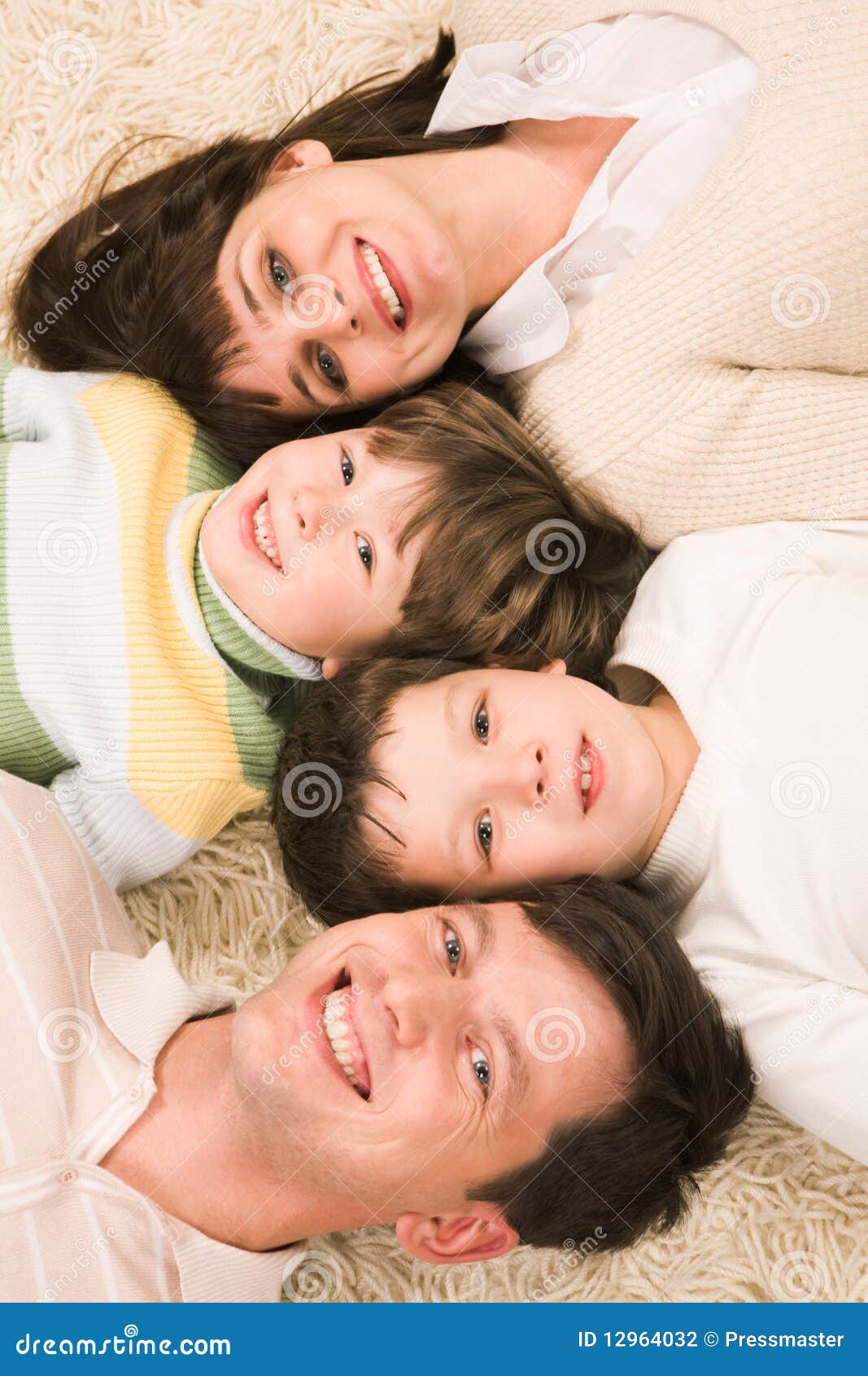 Family union stock photo. Image of female, happy, lying - 12964032
