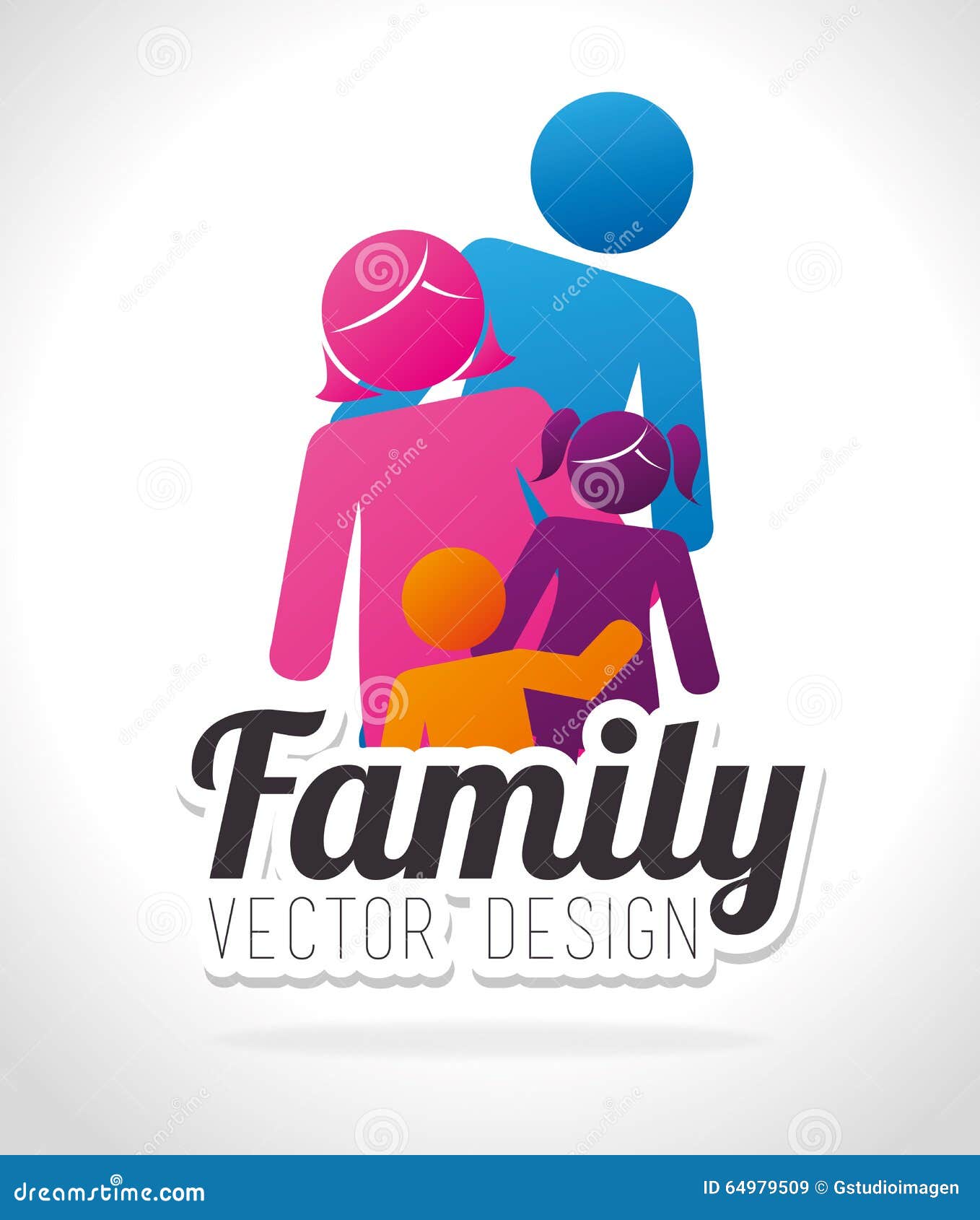 Family unity design stock illustration. Illustration of mother - 64979509