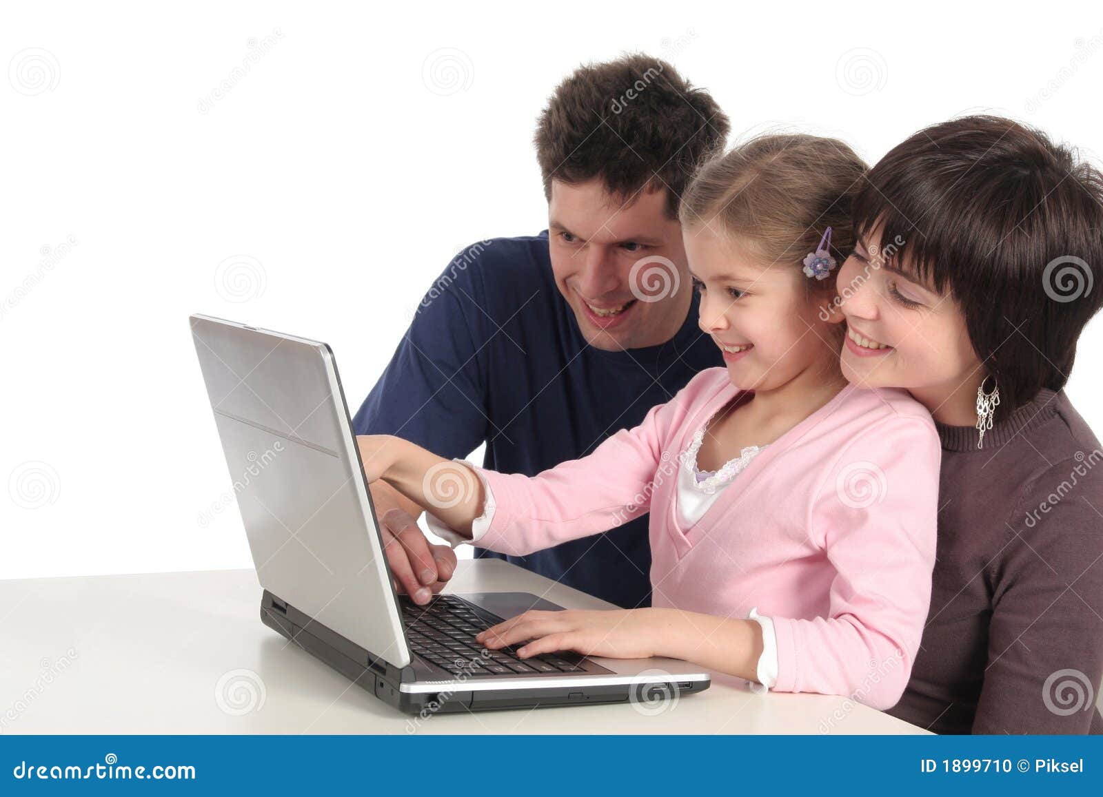 Family Using Laptop stock photo. Image of adults, leisure - 1899710