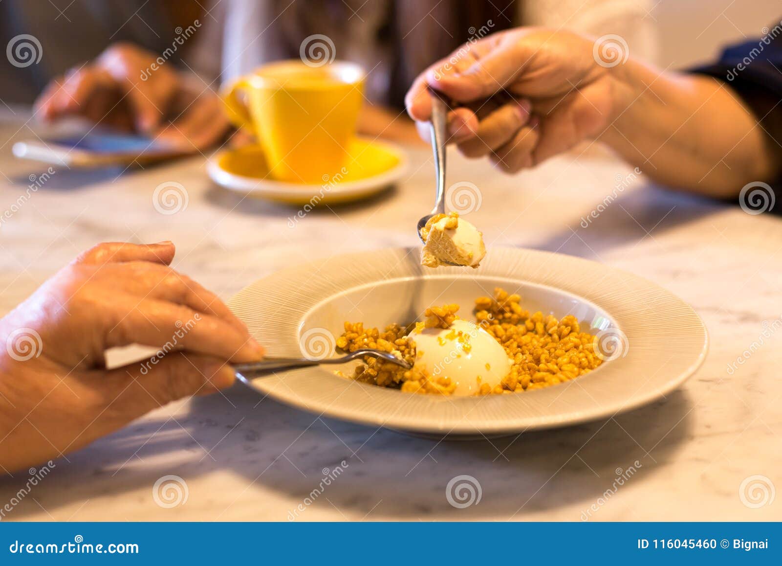 Family Value Hands on Pudding Custard Stock Photo - Image of custard ...