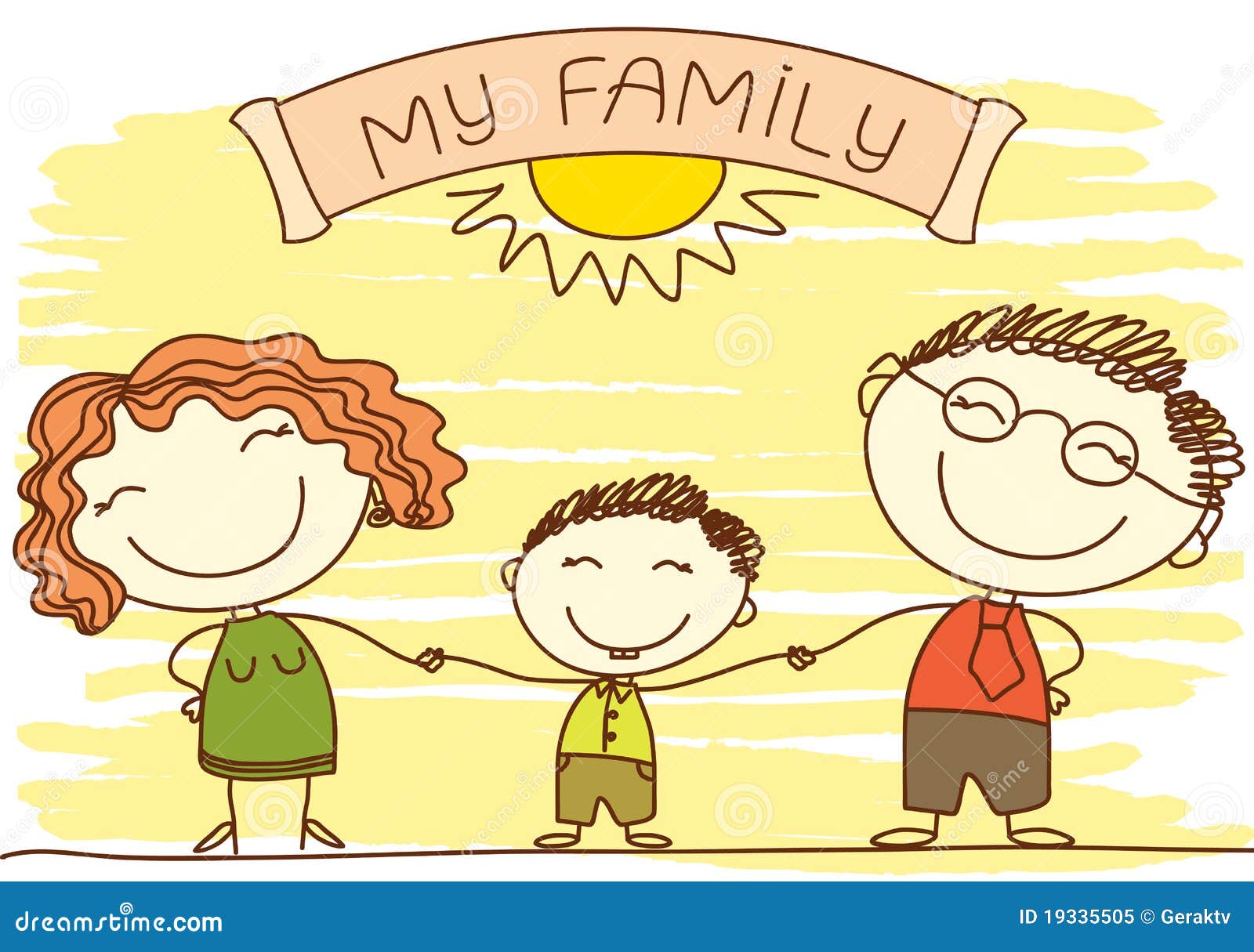 FAmily .Vector Happy Parents and Text. Stock Vector - Illustration of ...